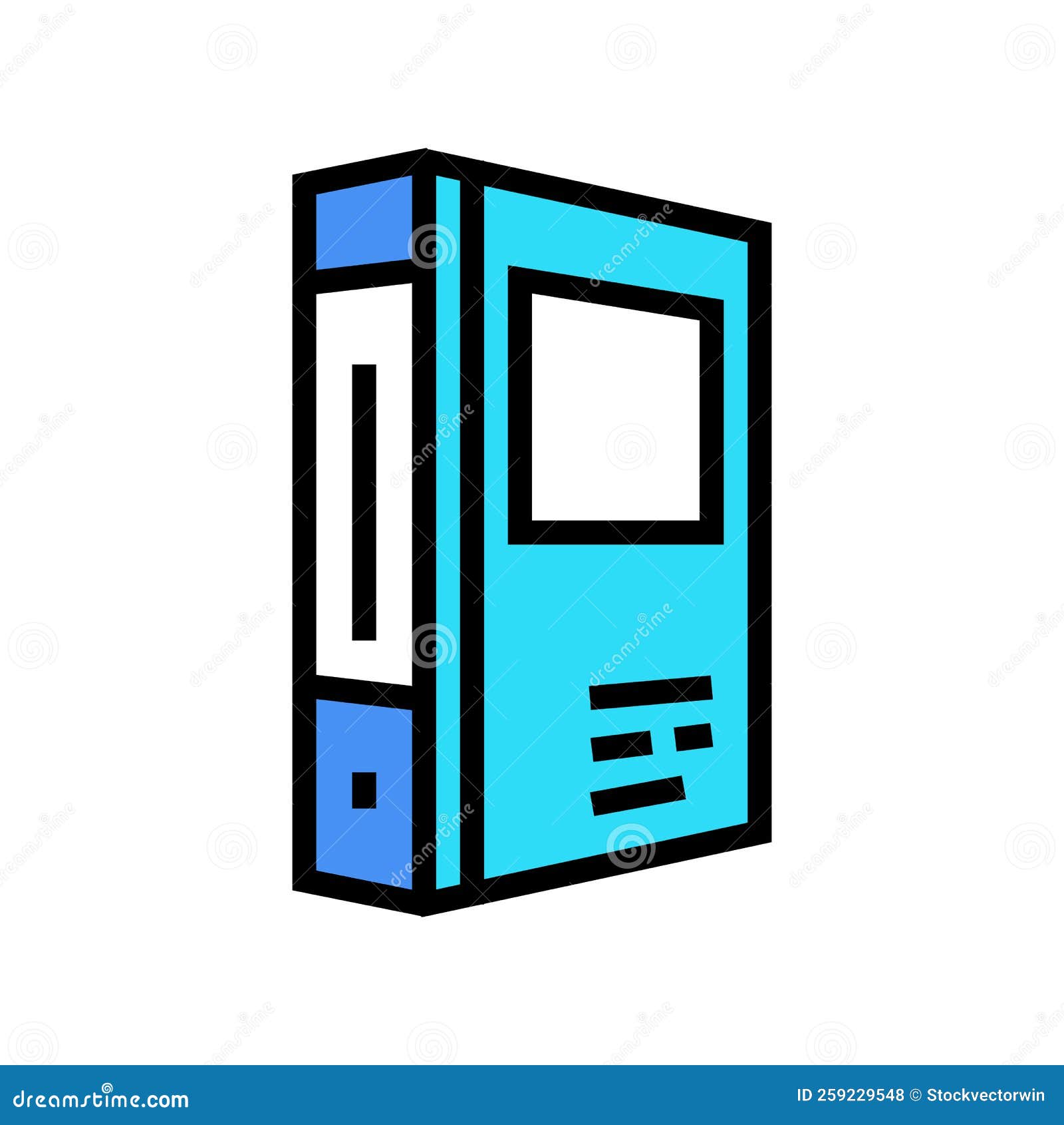 Office Folder Color Icon Vector Illustration Stock Illustration ...