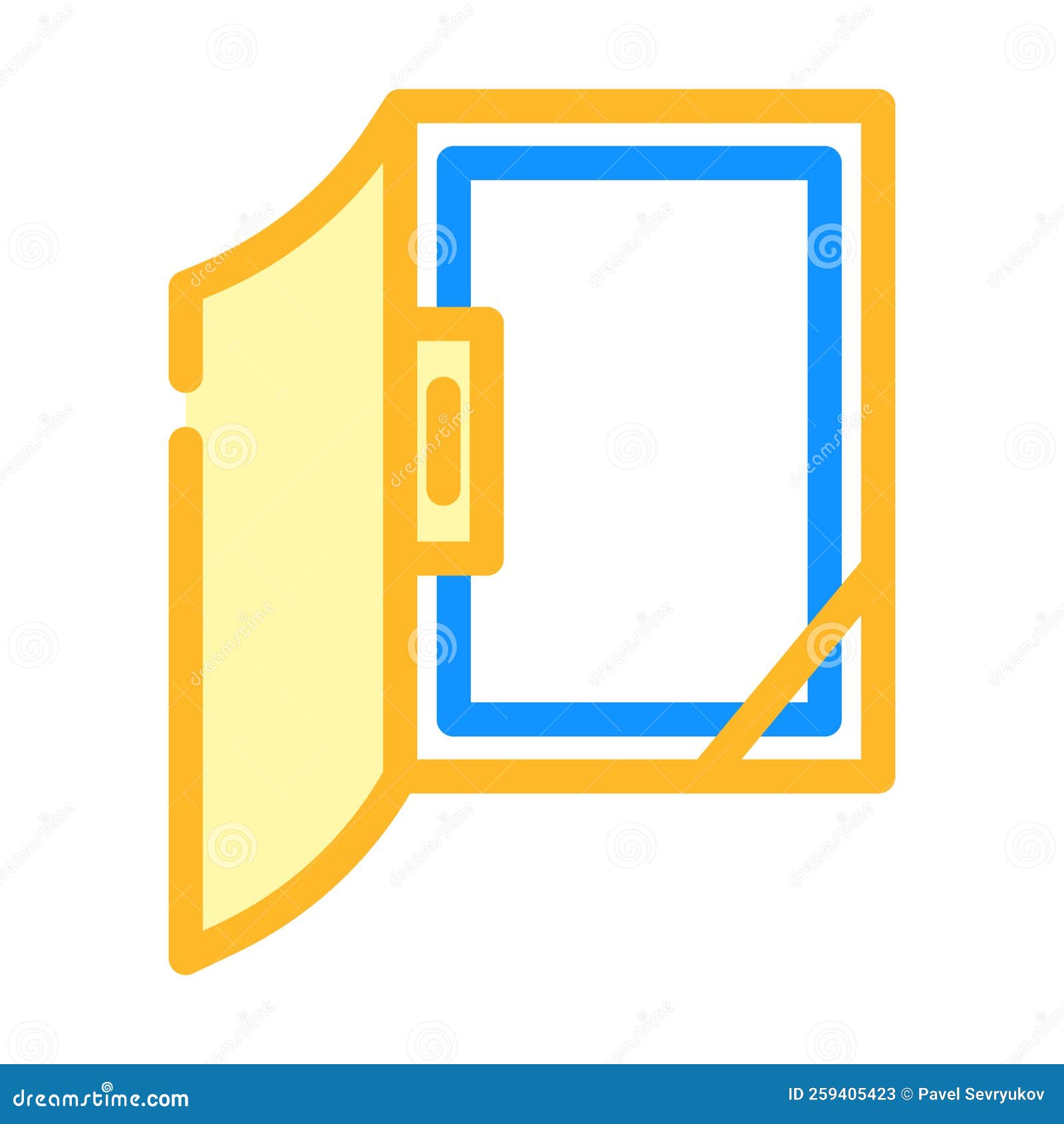 Office Folder Color Icon Vector Illustration Stock Illustration ...