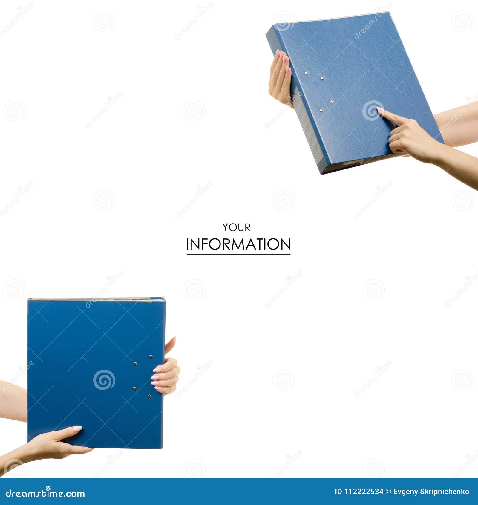 Office folder in hand stock photo. Image of female, clip - 112222534