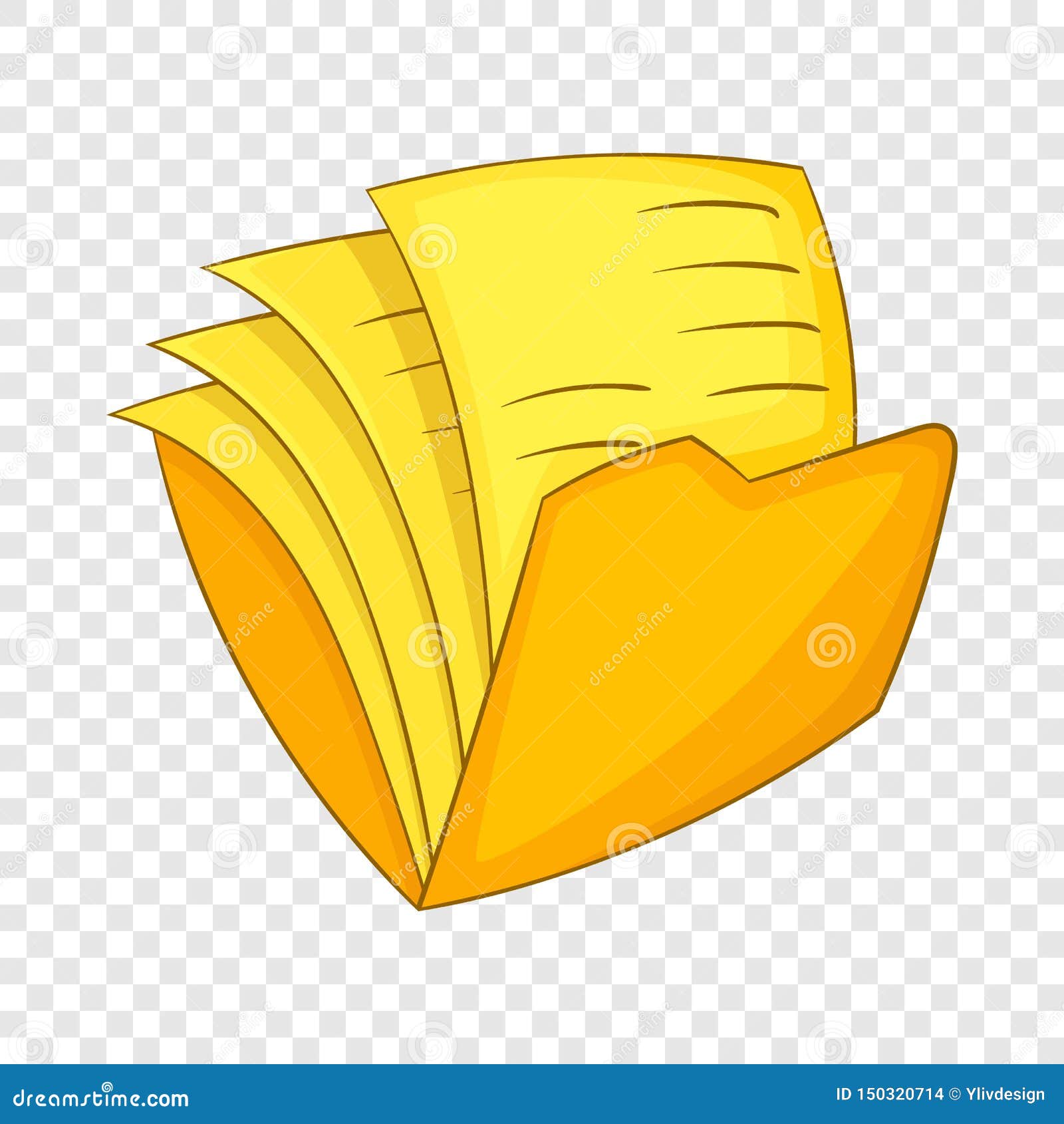 Office Folder Icon, Cartoon Style Stock Vector - Illustration of folder ...