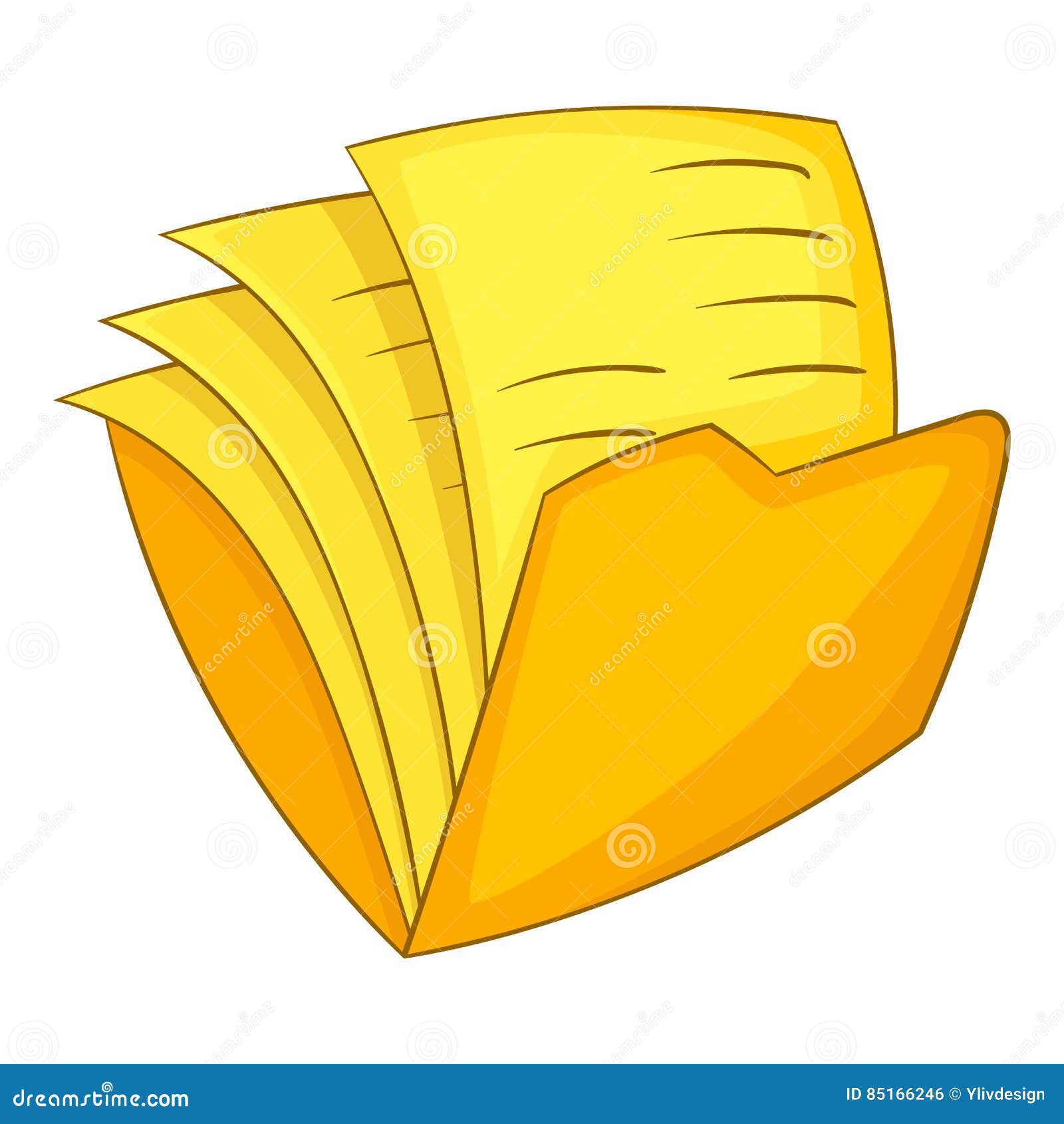 Office Folder Icon, Cartoon Style Stock Vector - Illustration of logo ...