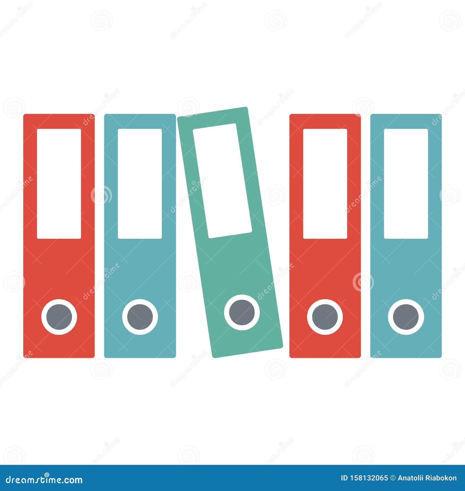 Office Folder Icon, Flat Style Stock Vector - Illustration of classify ...