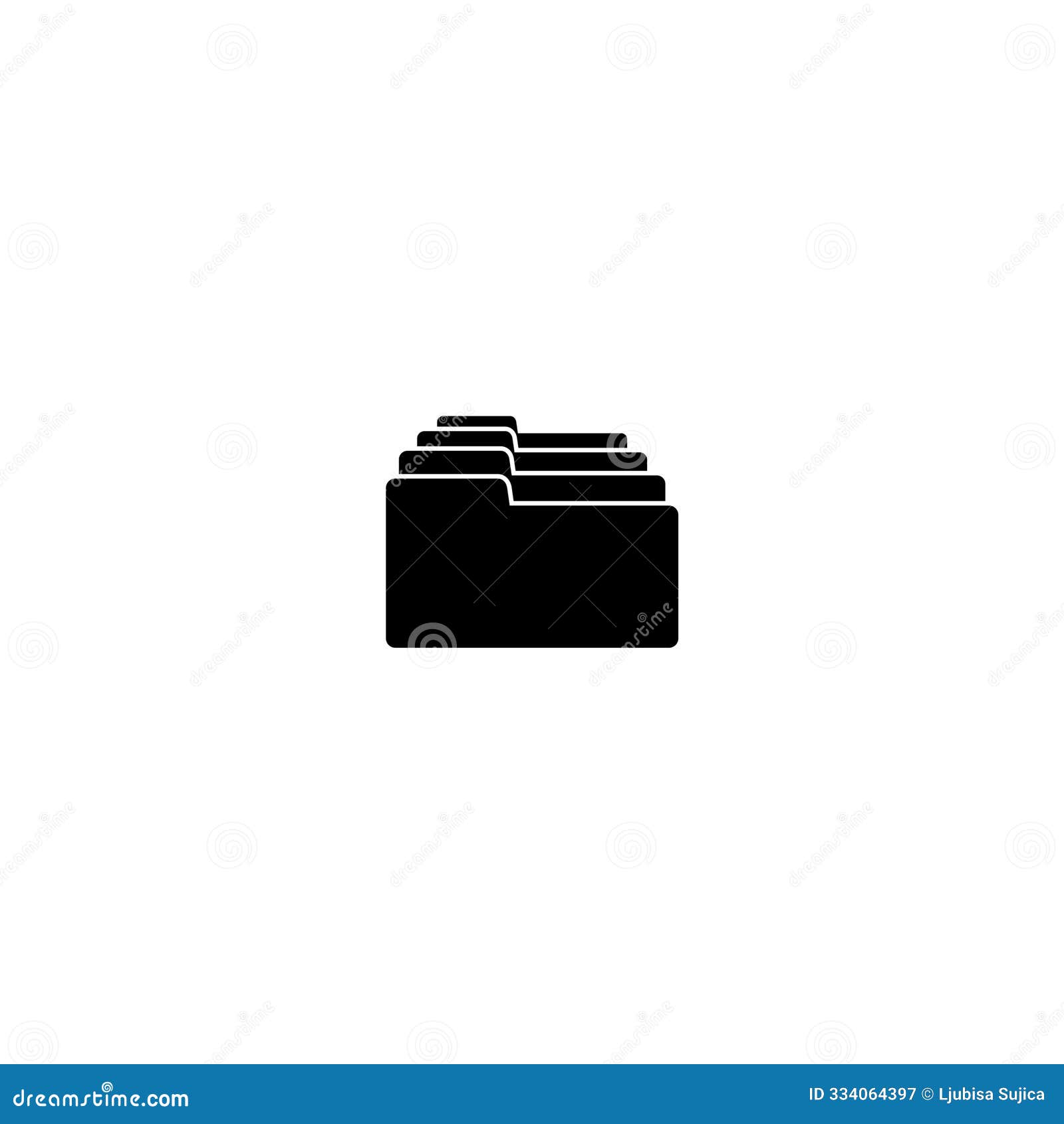 Office Folder Icon Isolated on White Background Stock Vector ...