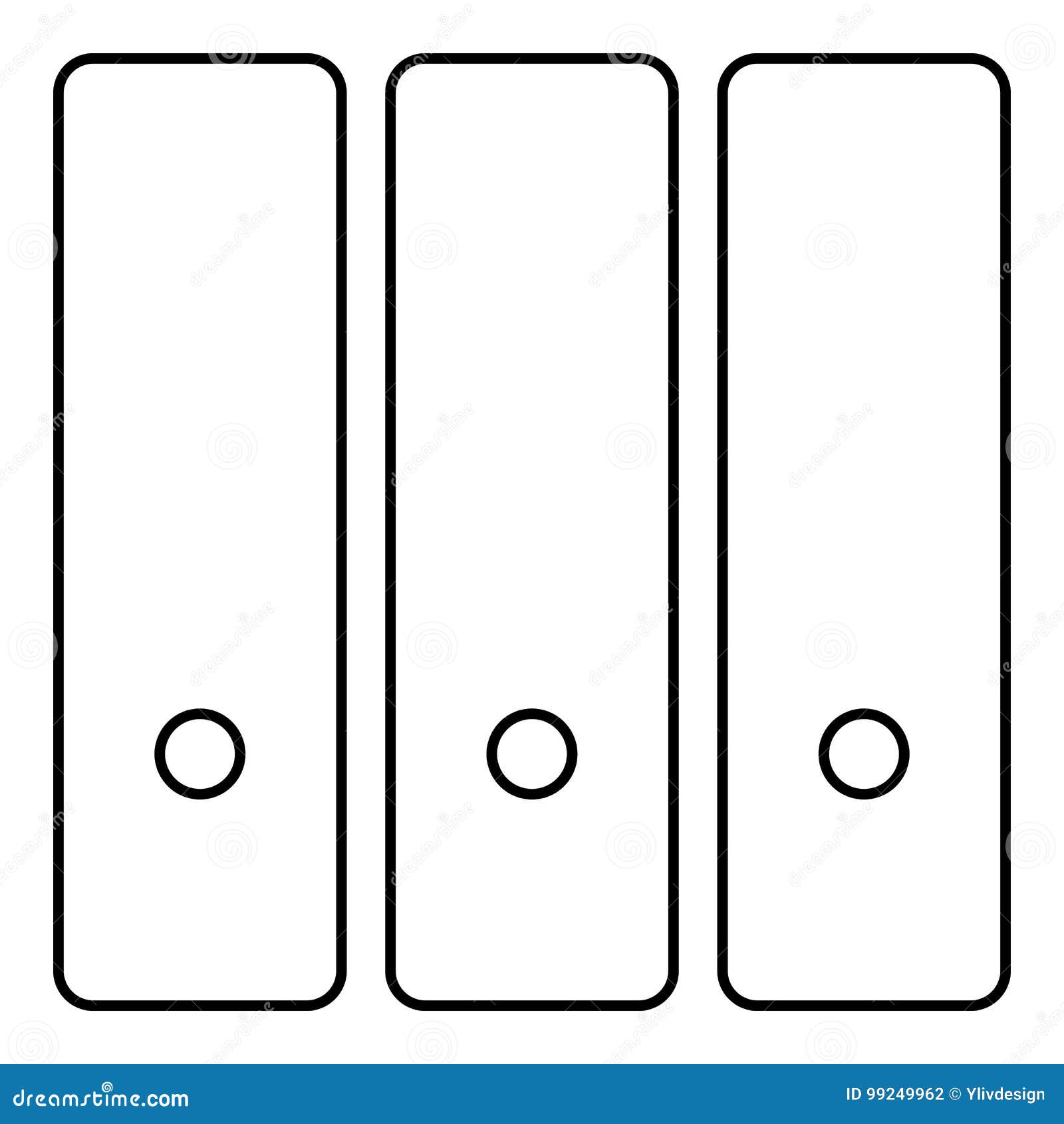 Office Folder Icon, Outline Line Style Stock Vector - Illustration of ...