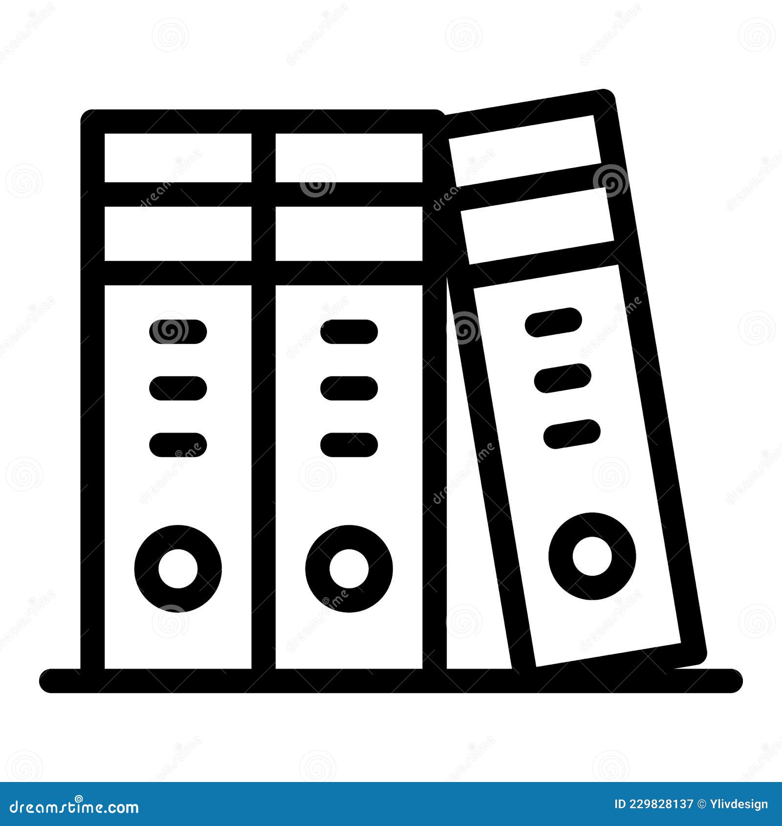 Office Folder Icon Outline Vector. Binder File Stock Vector ...