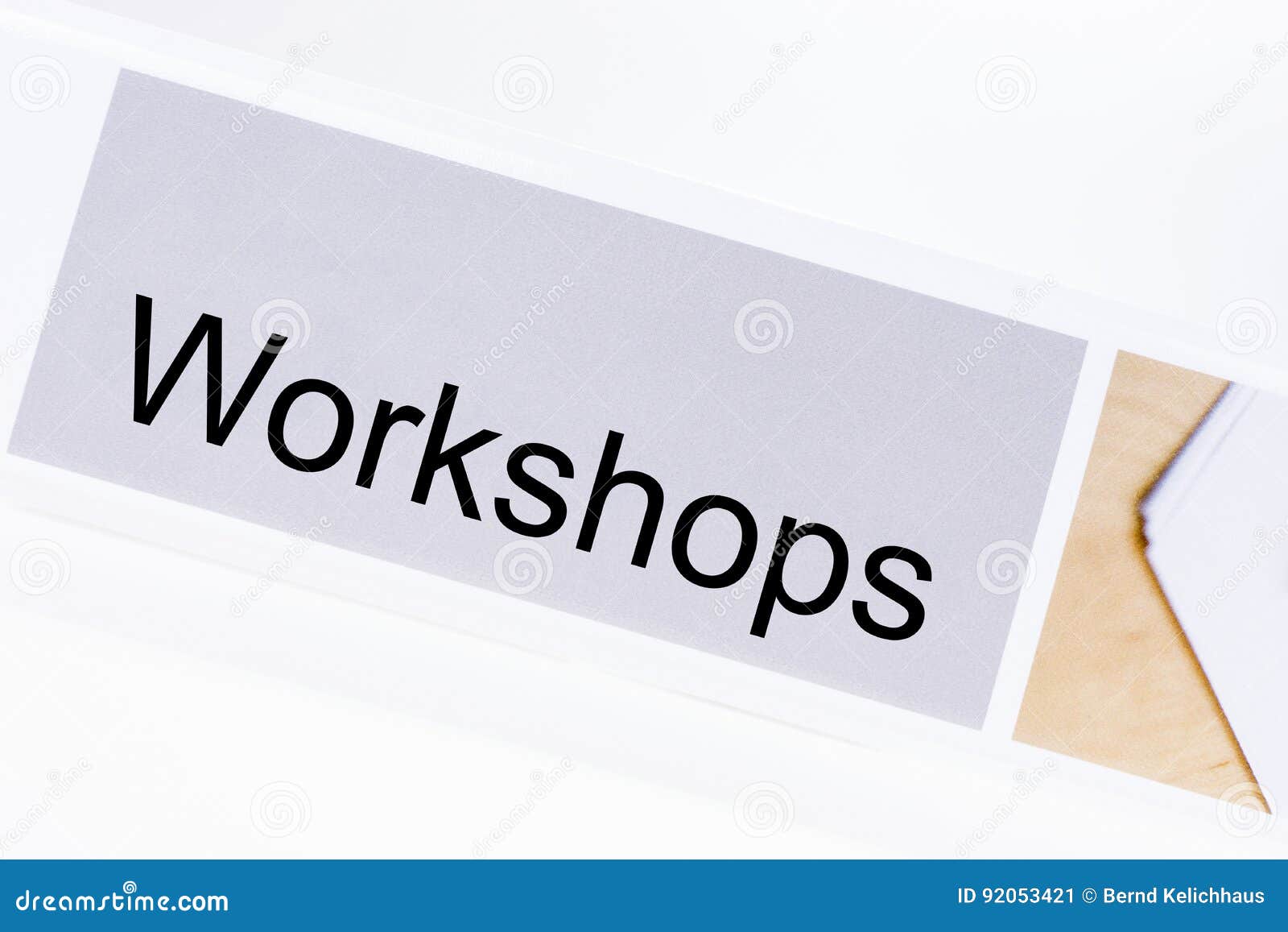 Office Folder with the Label Workshops Stock Image - Image of manual ...