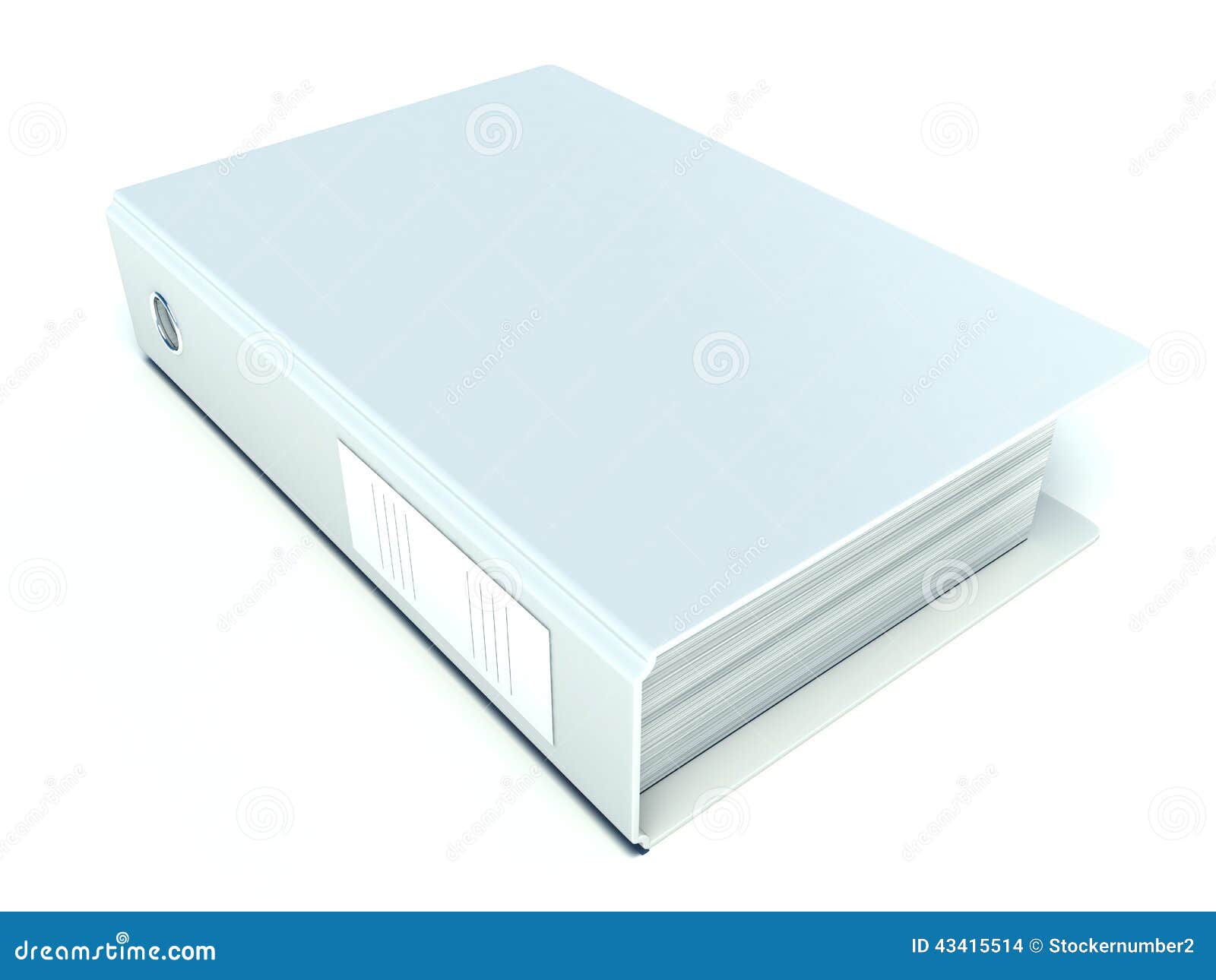 Office Folder Template Isolated on White Background Stock Illustration ...