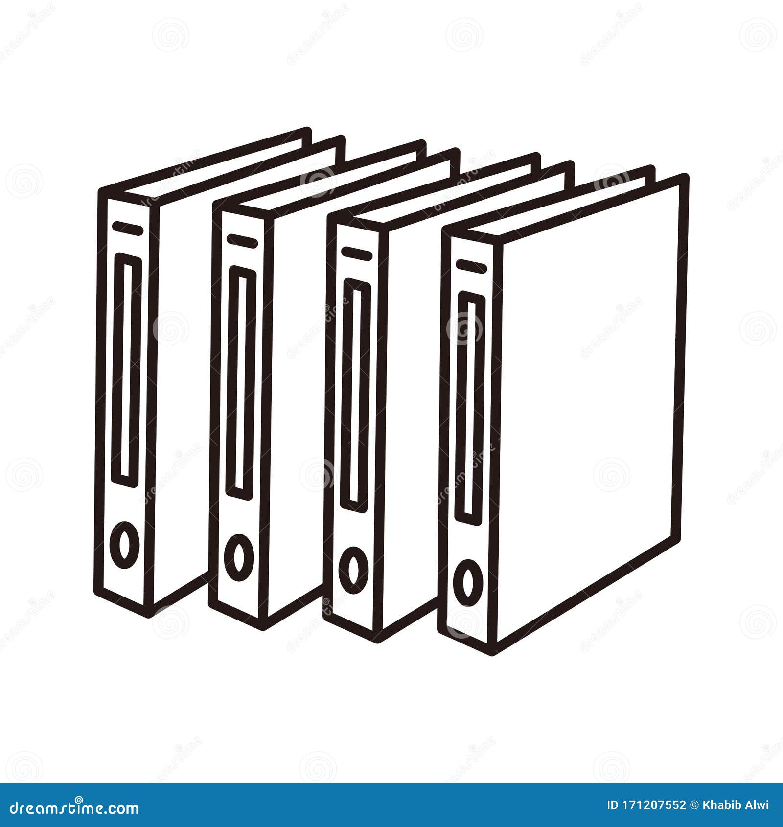 Office Folders, Binders Vector Icon Stock Illustration - Illustration ...