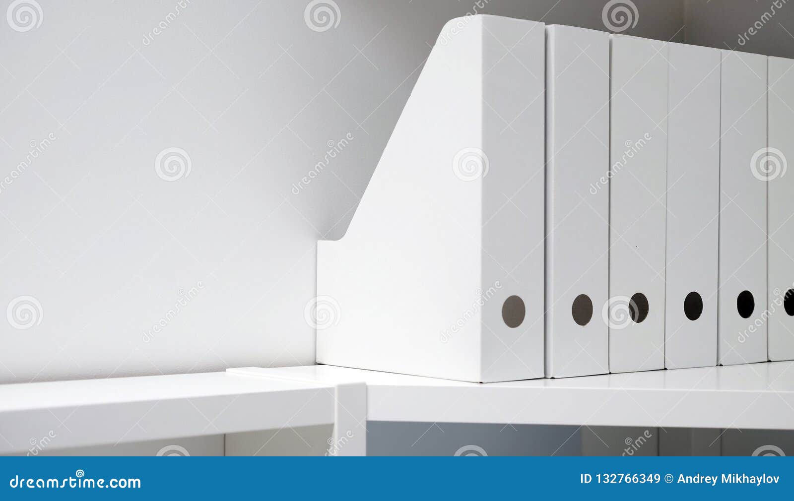 Office Folders for Documents. a Folder with Files on the Sideboard in a ...