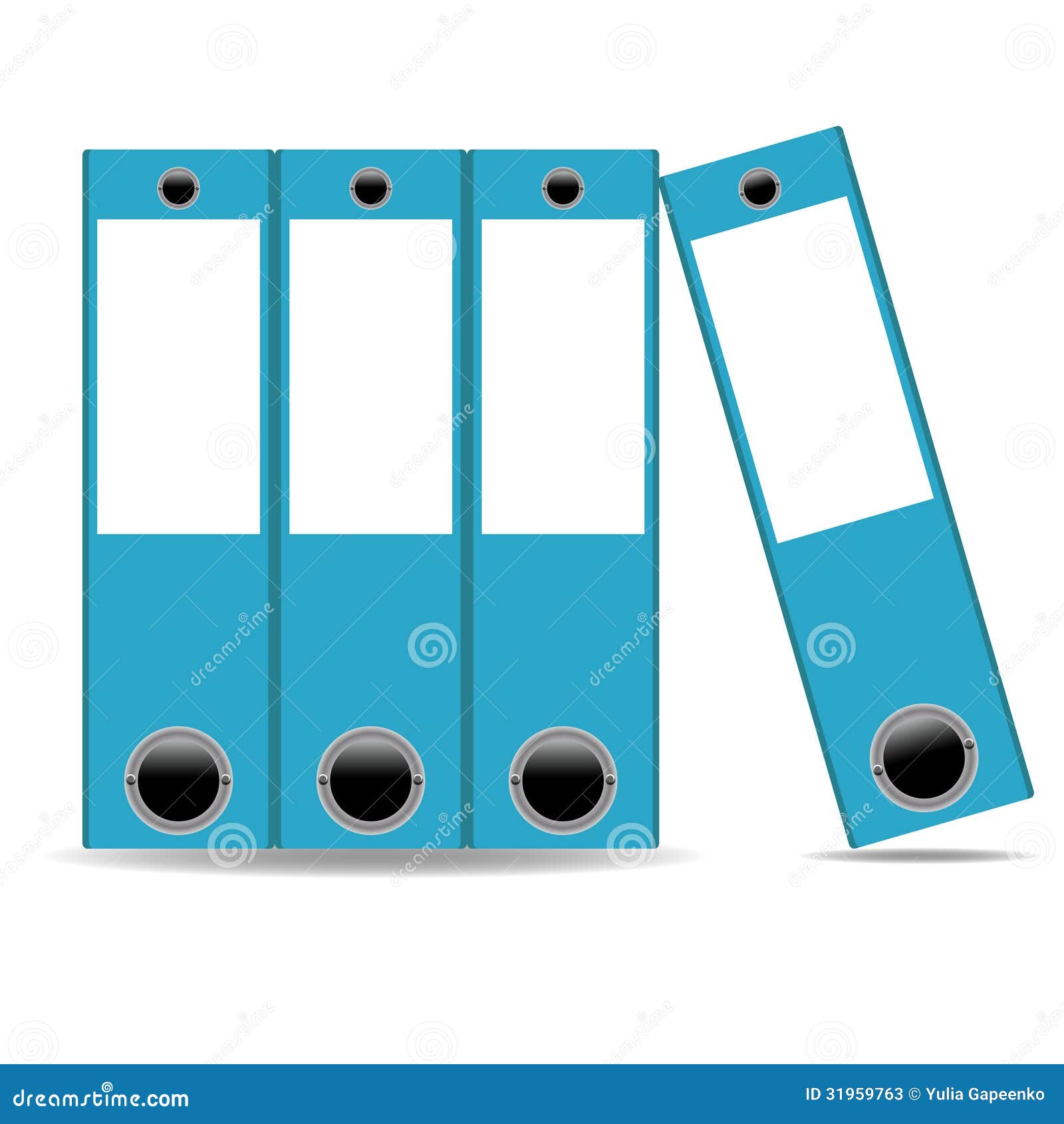 White 3 Ring Binder Clip Art