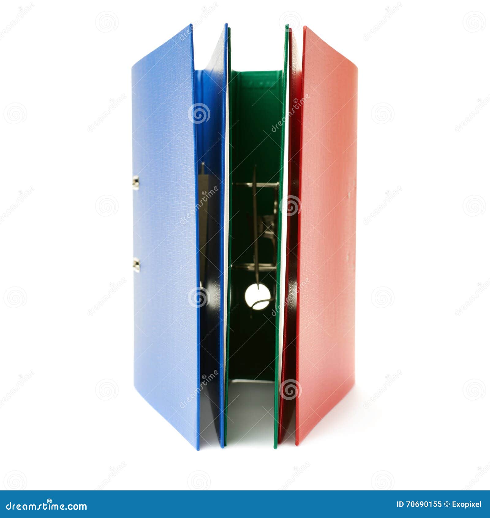 Office Folders Isolated Over the White Background Stock Image - Image ...