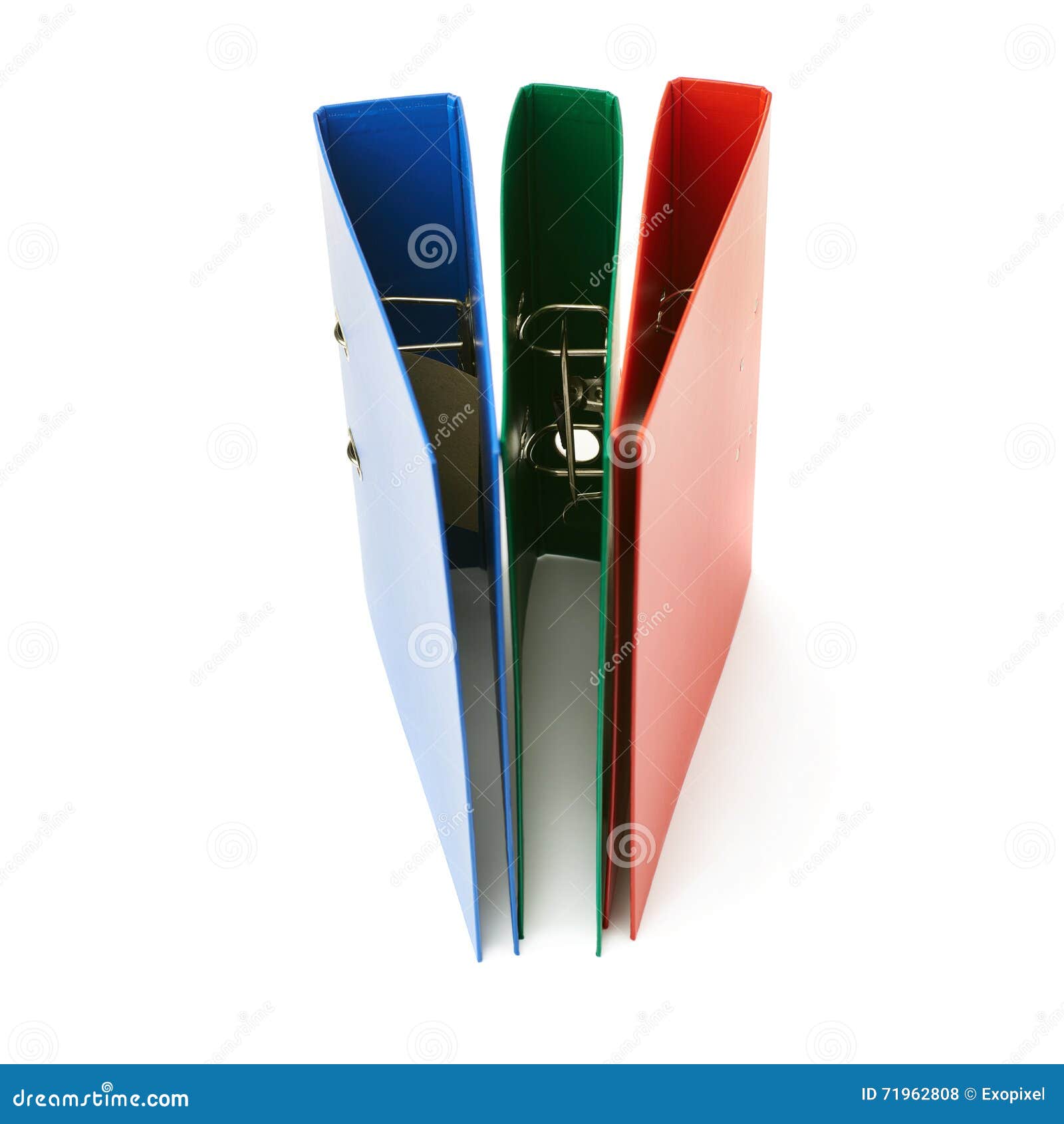 Office Folders Isolated Over the White Background Stock Photo - Image ...