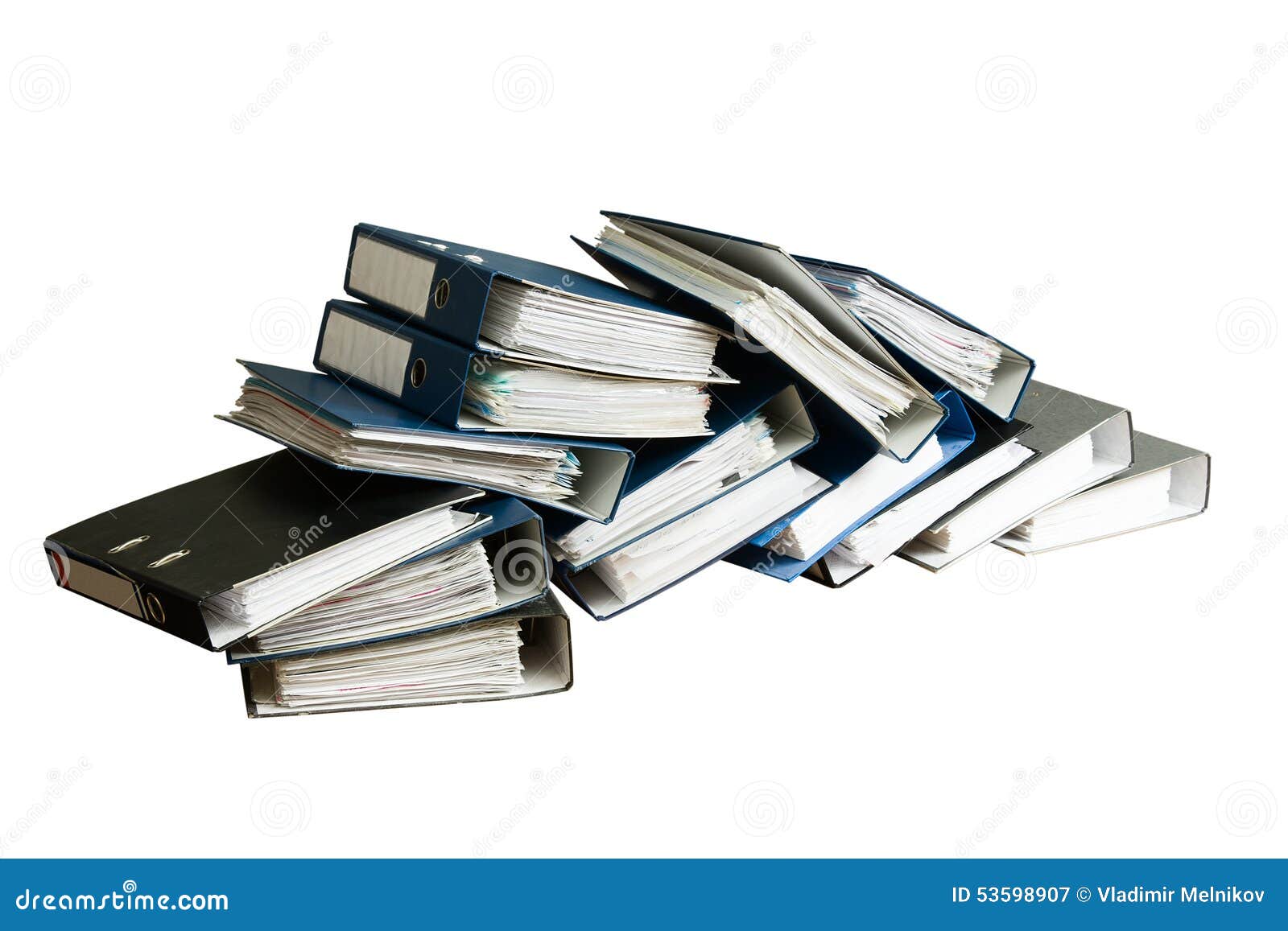 Office Folders on a White Background Stock Image - Image of green, arch ...