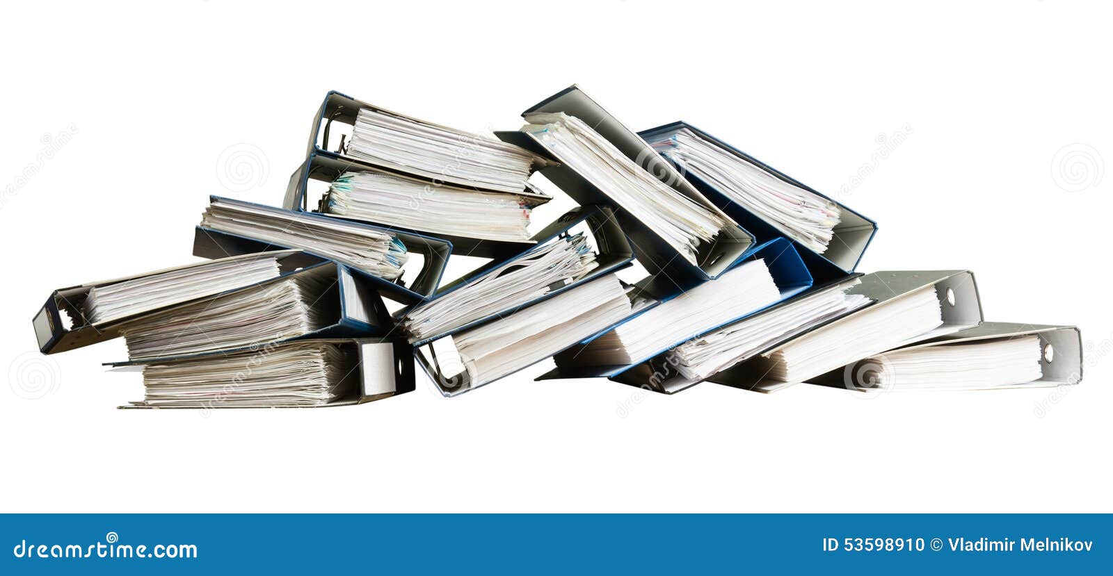 Office Folders on a White Background Stock Photo - Image of isolated ...