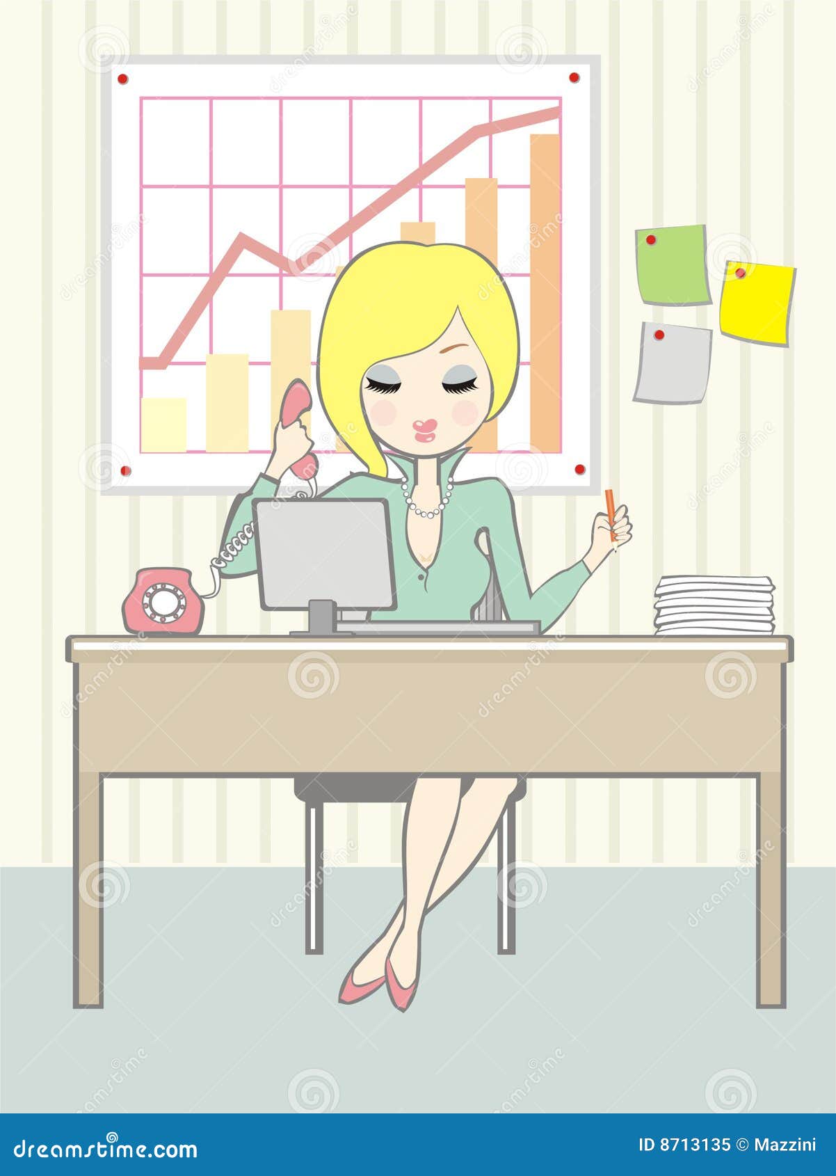 Office_girl stock vector. Illustration of driver, lady - 8713135
