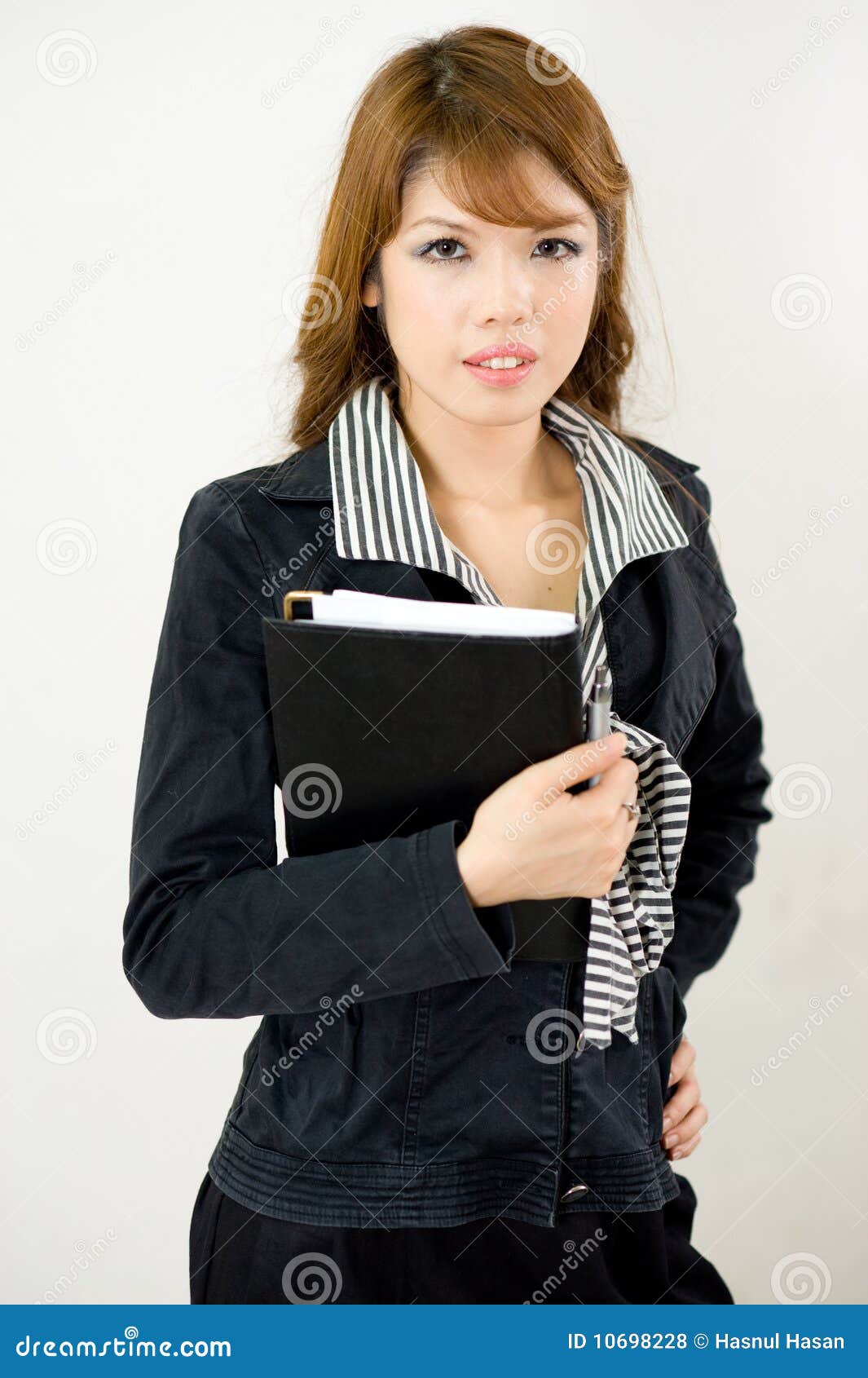 Office girl with notebook stock photo. Image of corporate - 10698228