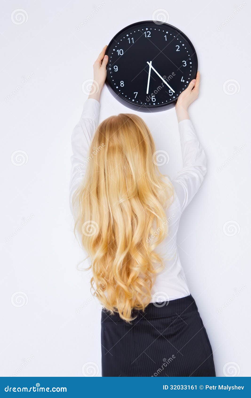Office Girl Sets Clock Stock Photos - Free & Royalty-Free Stock Photos ...