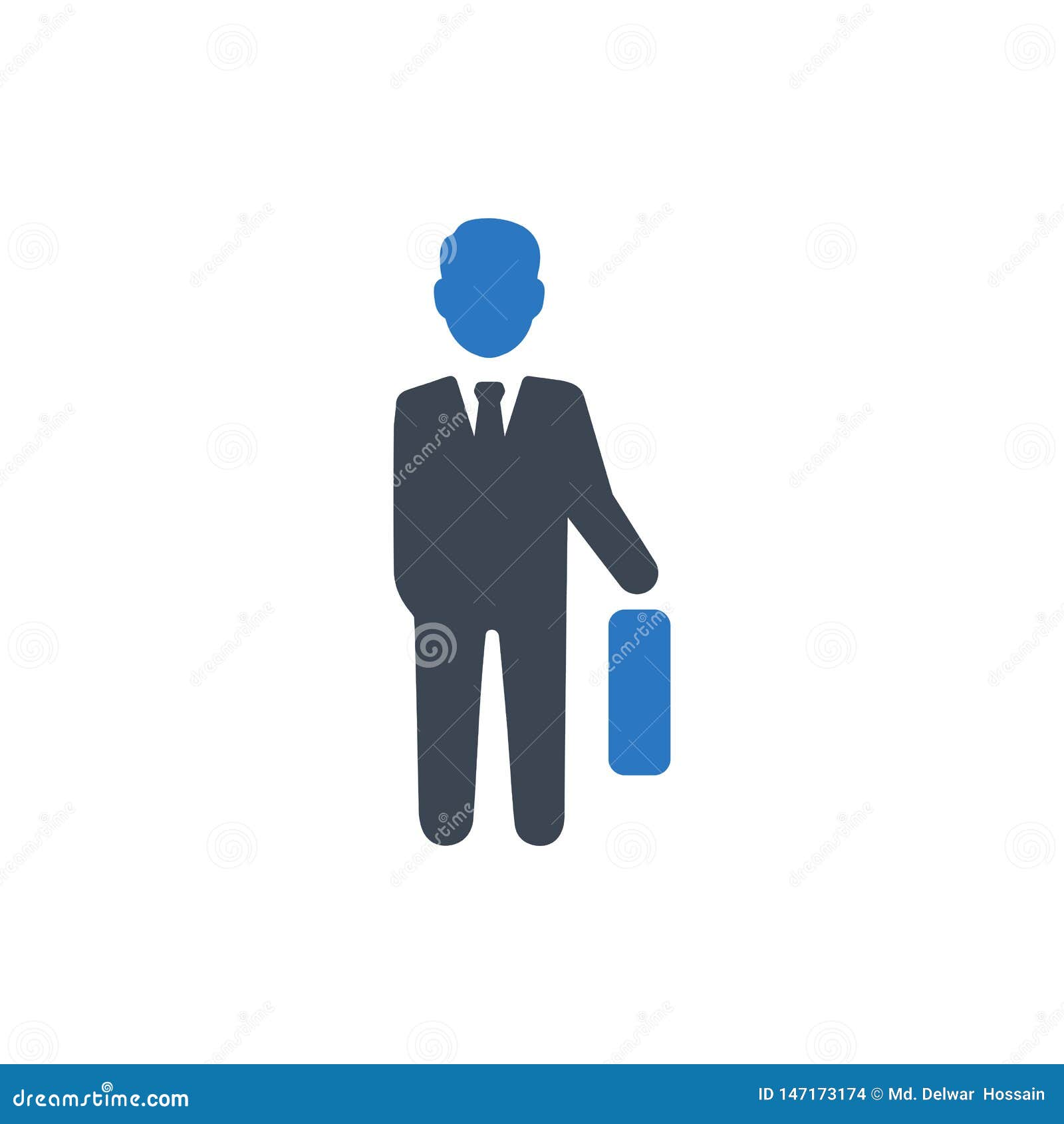 Office going icon stock vector. Illustration of briefcase - 147173174