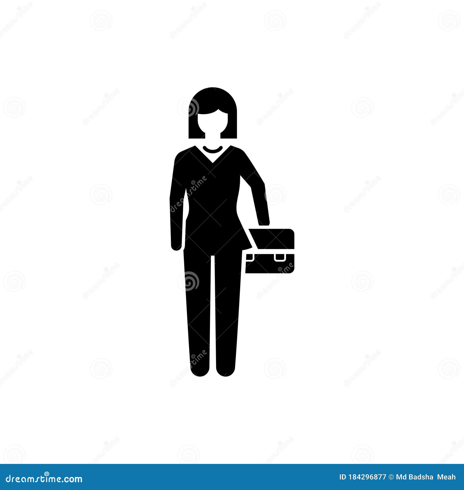 Office going icon stock vector. Illustration of businesswoman - 184296877