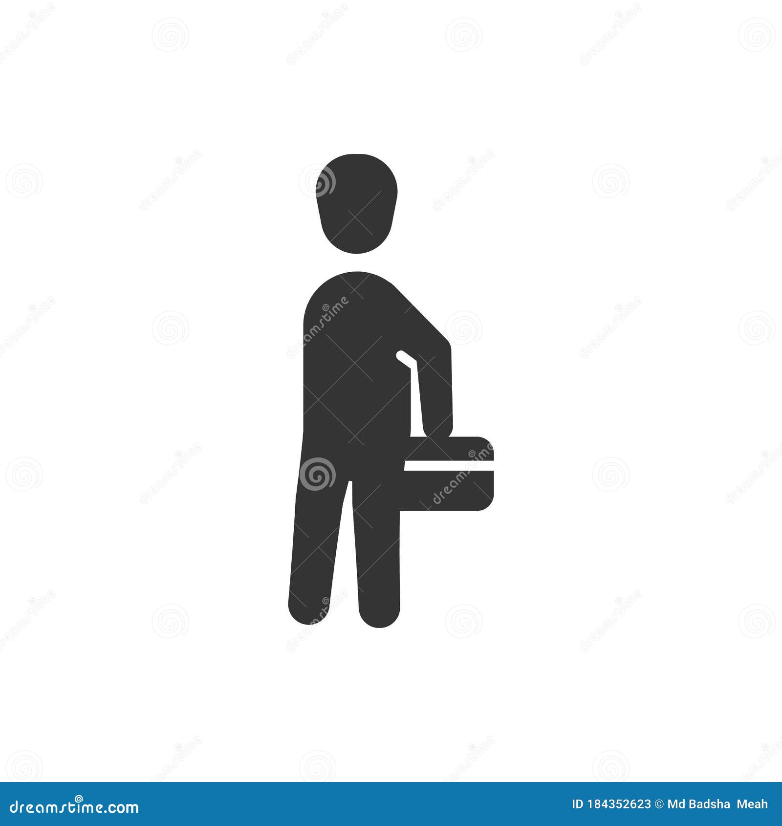 Office going icon stock vector. Illustration of professional - 184352623