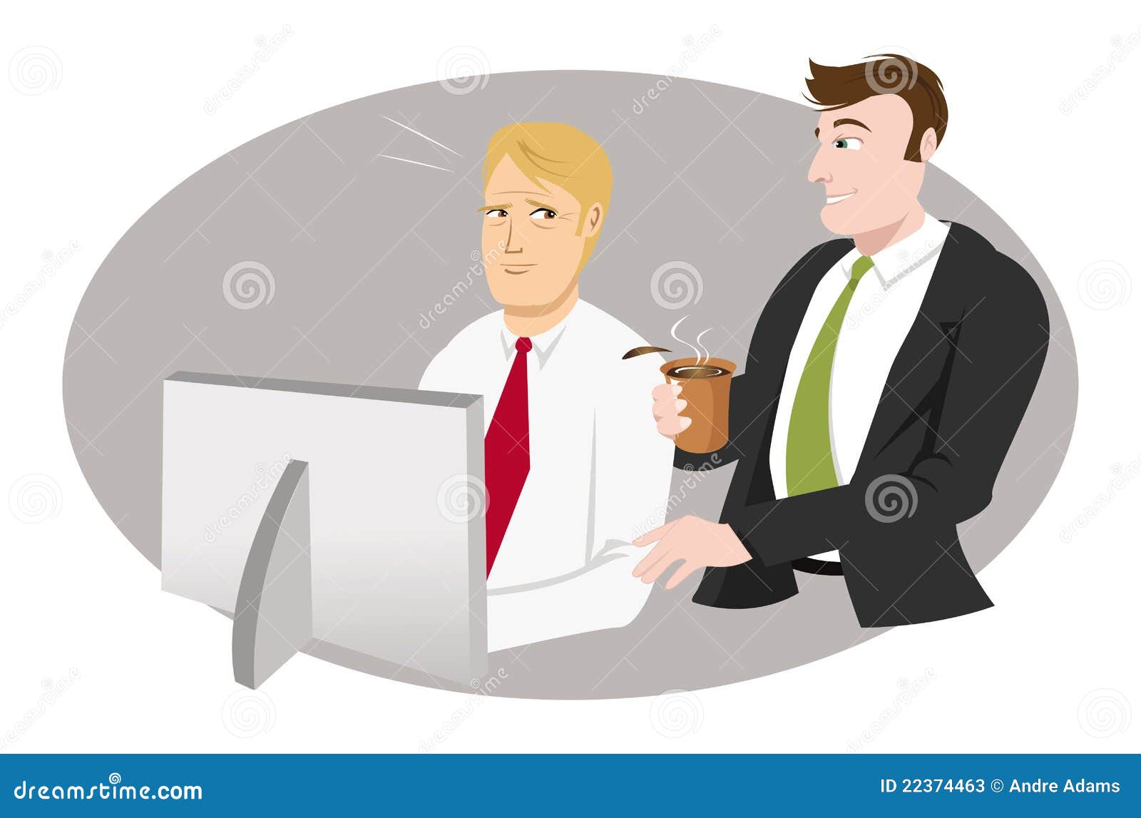 Office Guy Bothering Cartoon Vector | CartoonDealer.com #22374463