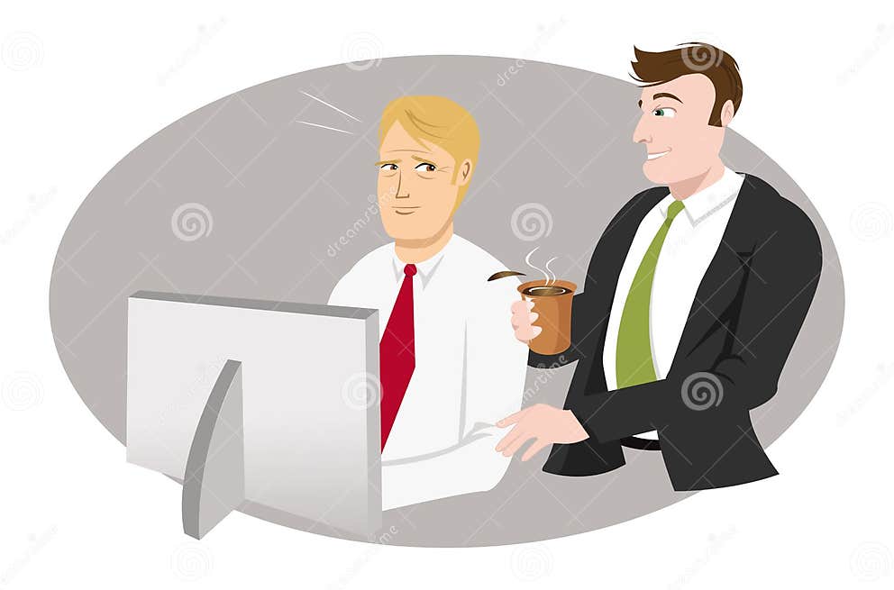 Office guy bothering stock vector. Illustration of cartoon - 22374463
