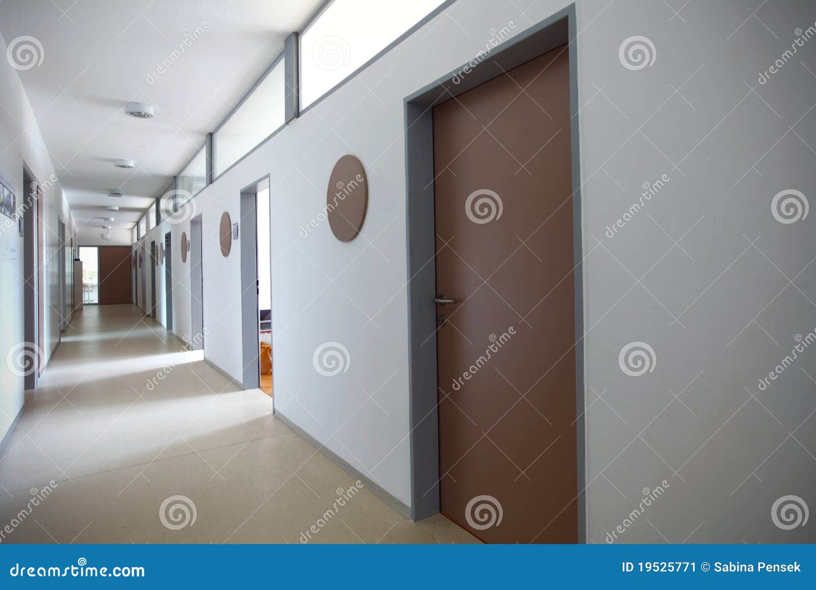 Office hallway stock image. Image of wooden, office, hallway - 19525771