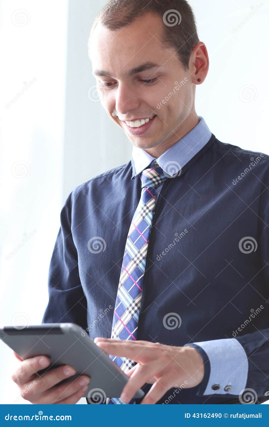 Office. Happy man at work stock photo. Image of attractive - 43162490