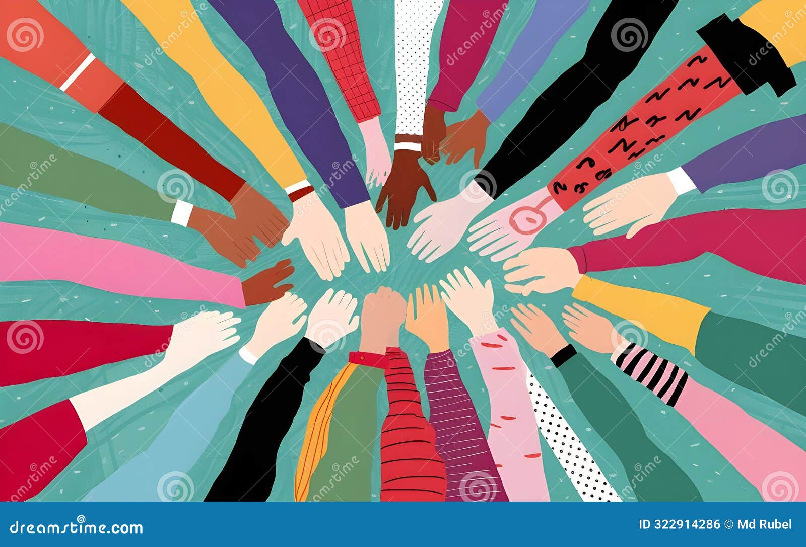 Office Harmony: Uniting Team Members in Diversity and Inclusion Stock ...