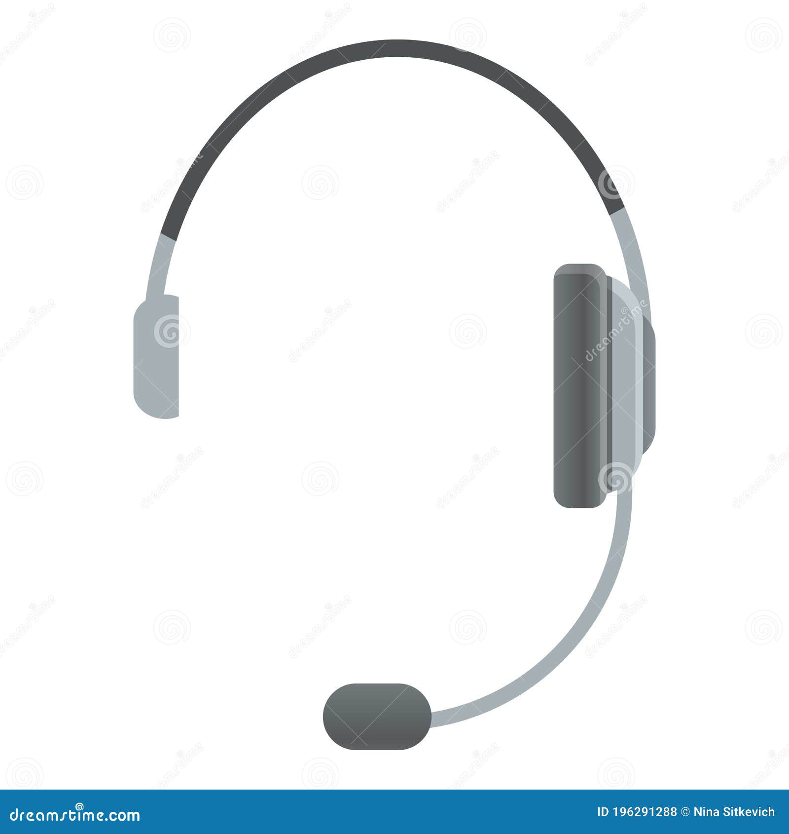 Office Headset Icon, Cartoon Style Stock Vector - Illustration of ...