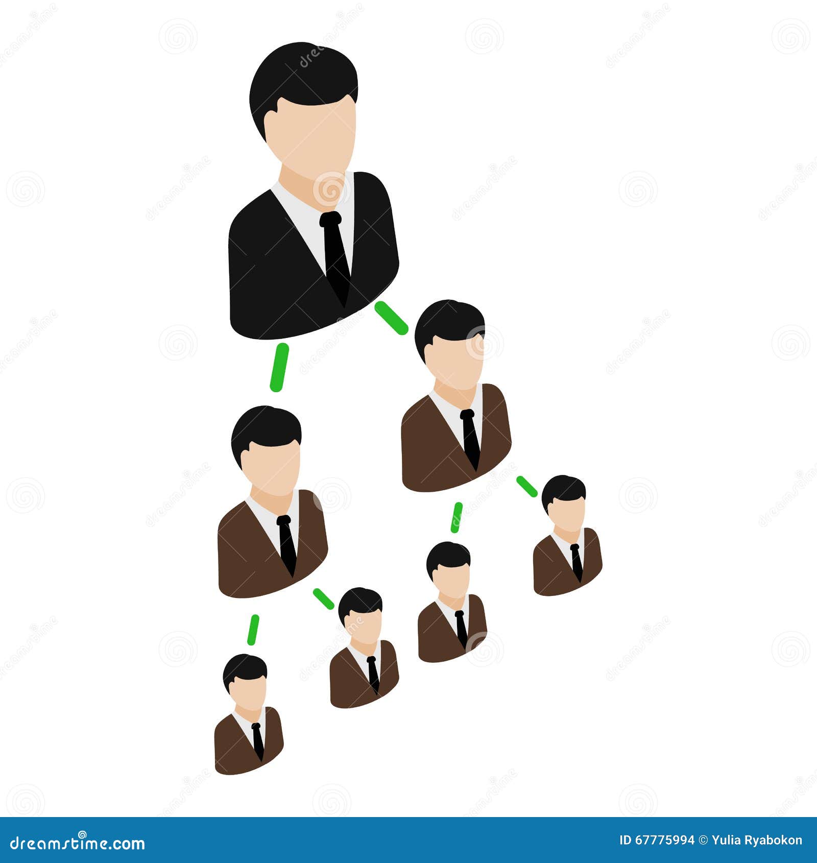 Office Hierarchy Pyramid Icon, Isometric 3d Style Stock Vector ...