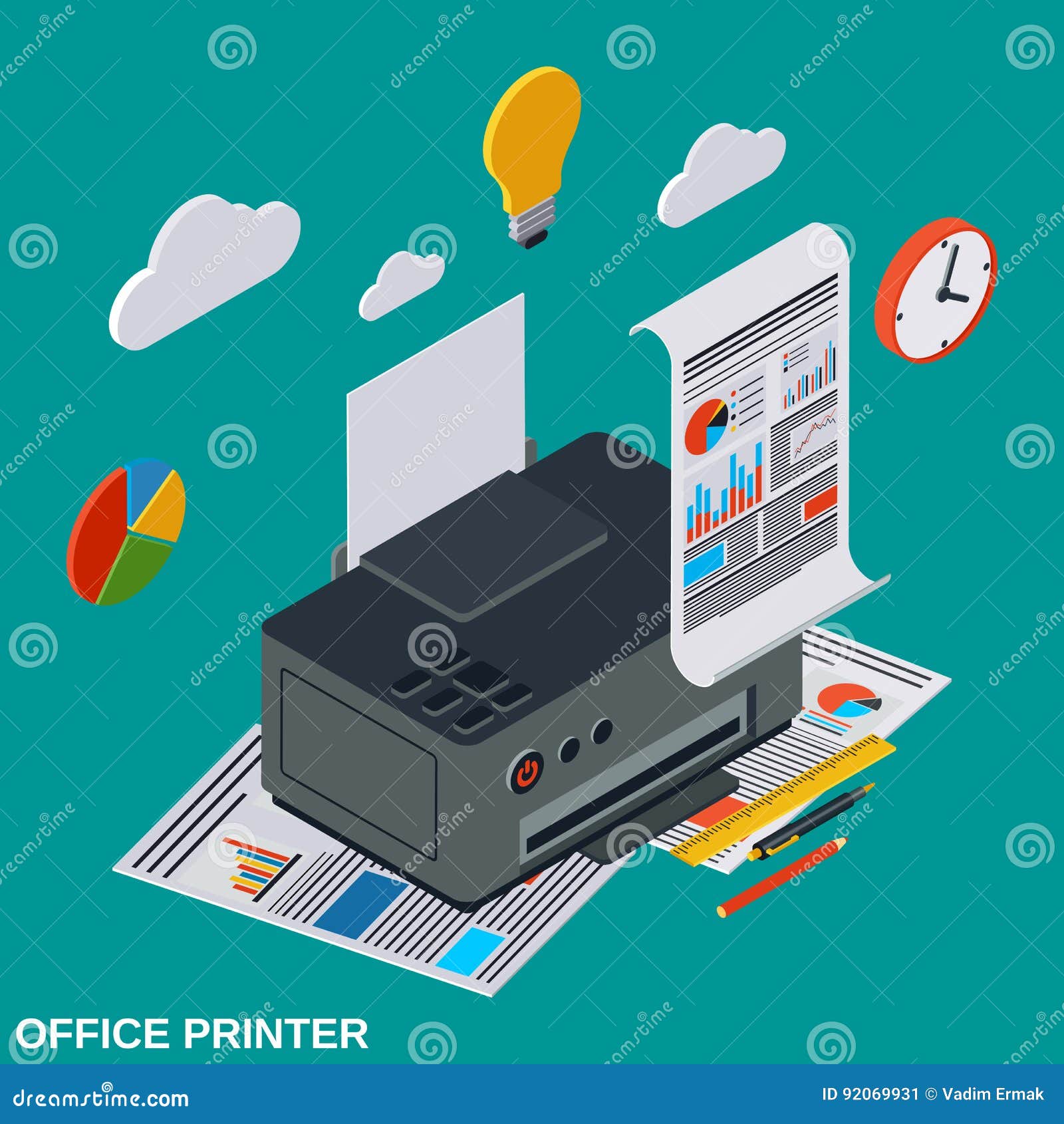 Home Printer Continuous Line Drawing. One Line Art Of Home Appliance ...
