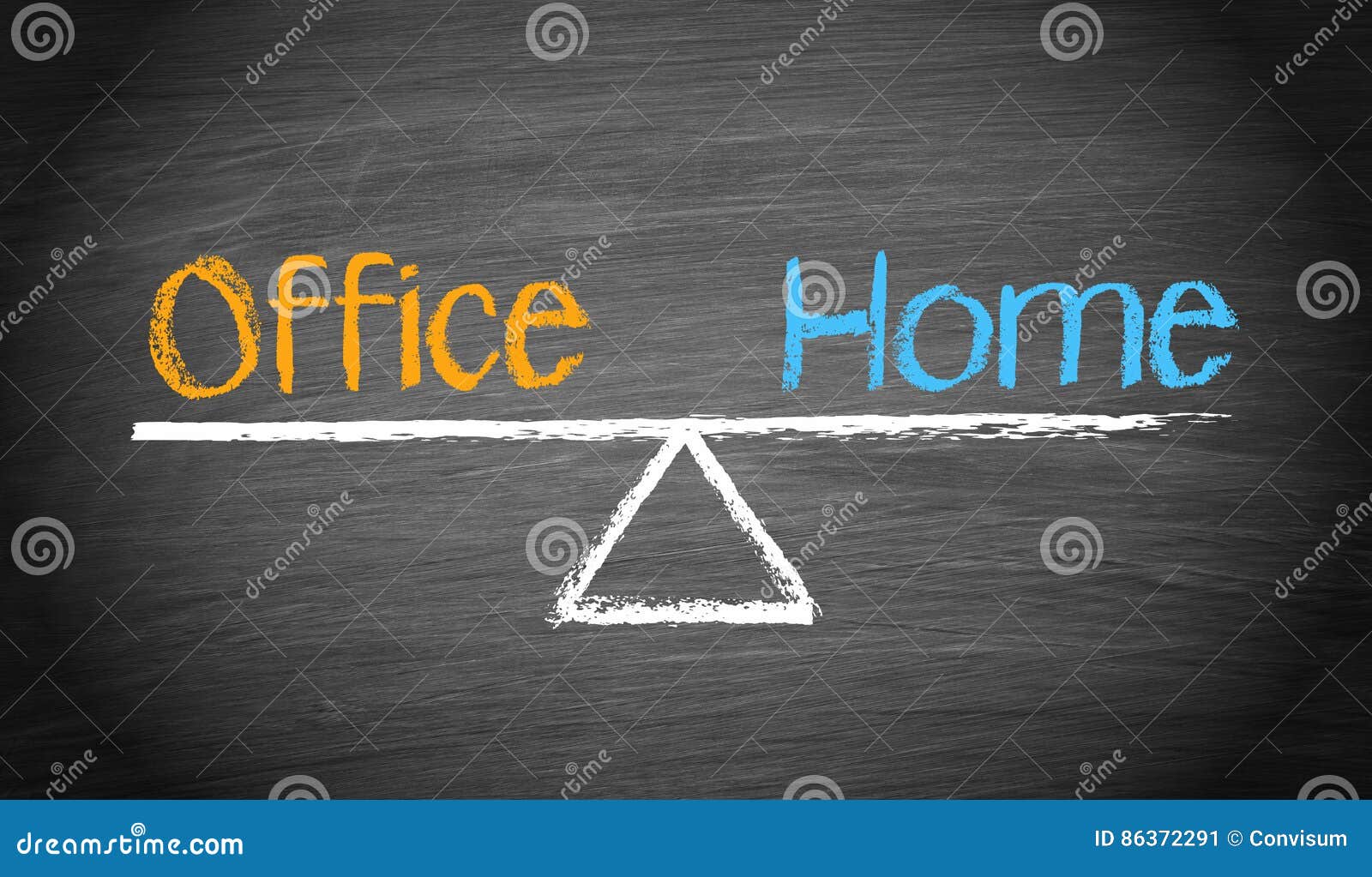 Office and Home - Work-Life Balance Concept Stock Illustration ...