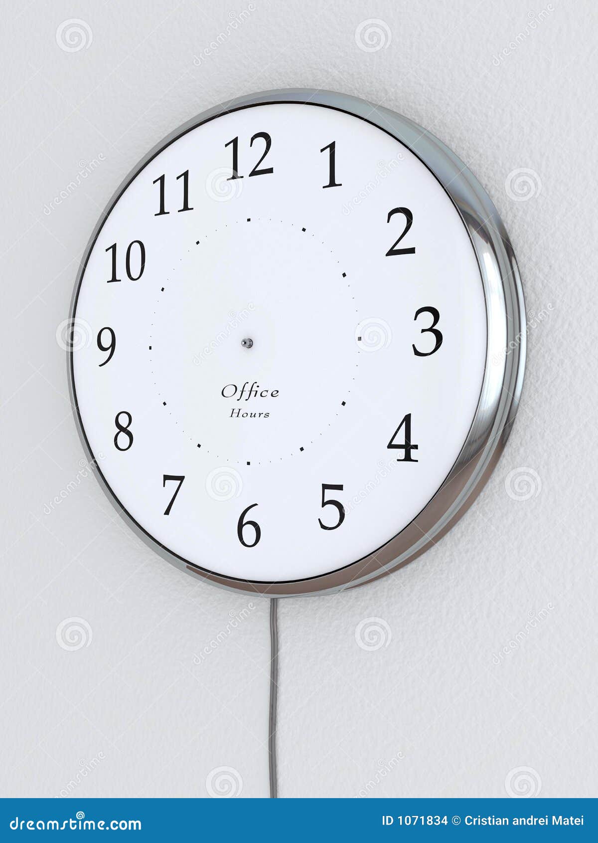 Office Hours stock illustration. Illustration of clock - 1071834