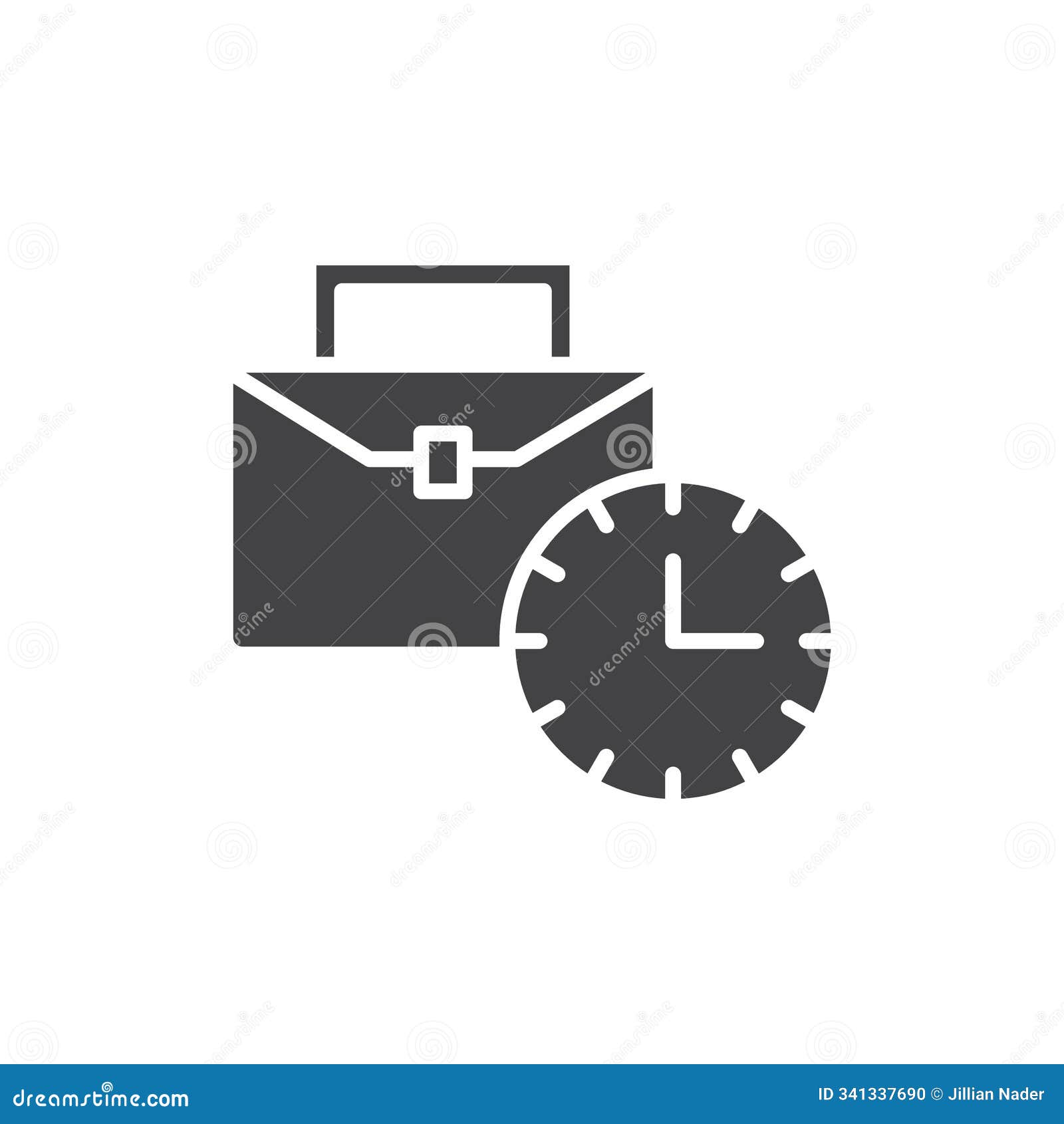 Office Hours Icon Flat Simple Outline Set Stock Illustration ...