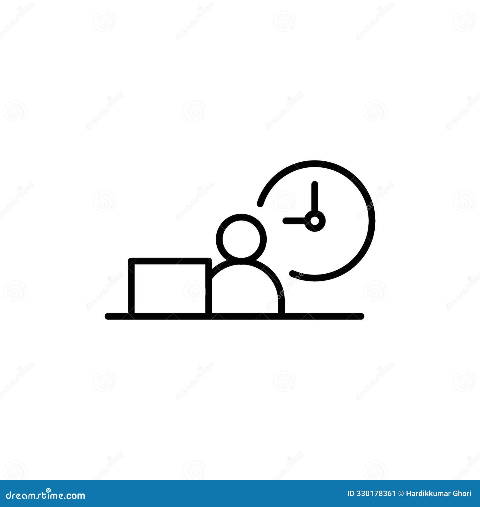 Office hours icon stock illustration. Illustration of workday - 330178361
