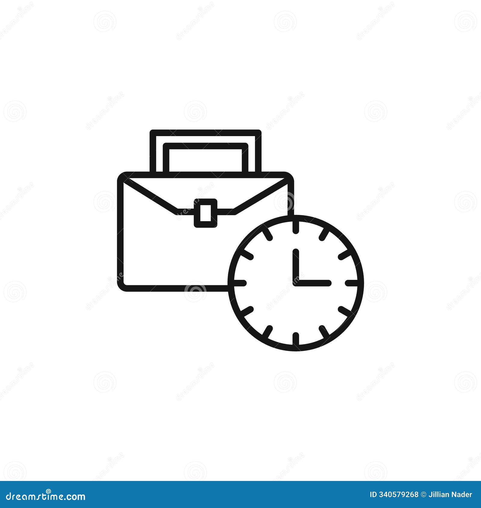 Office Hours Icon Thin Line Art Isolated Stock Illustration ...
