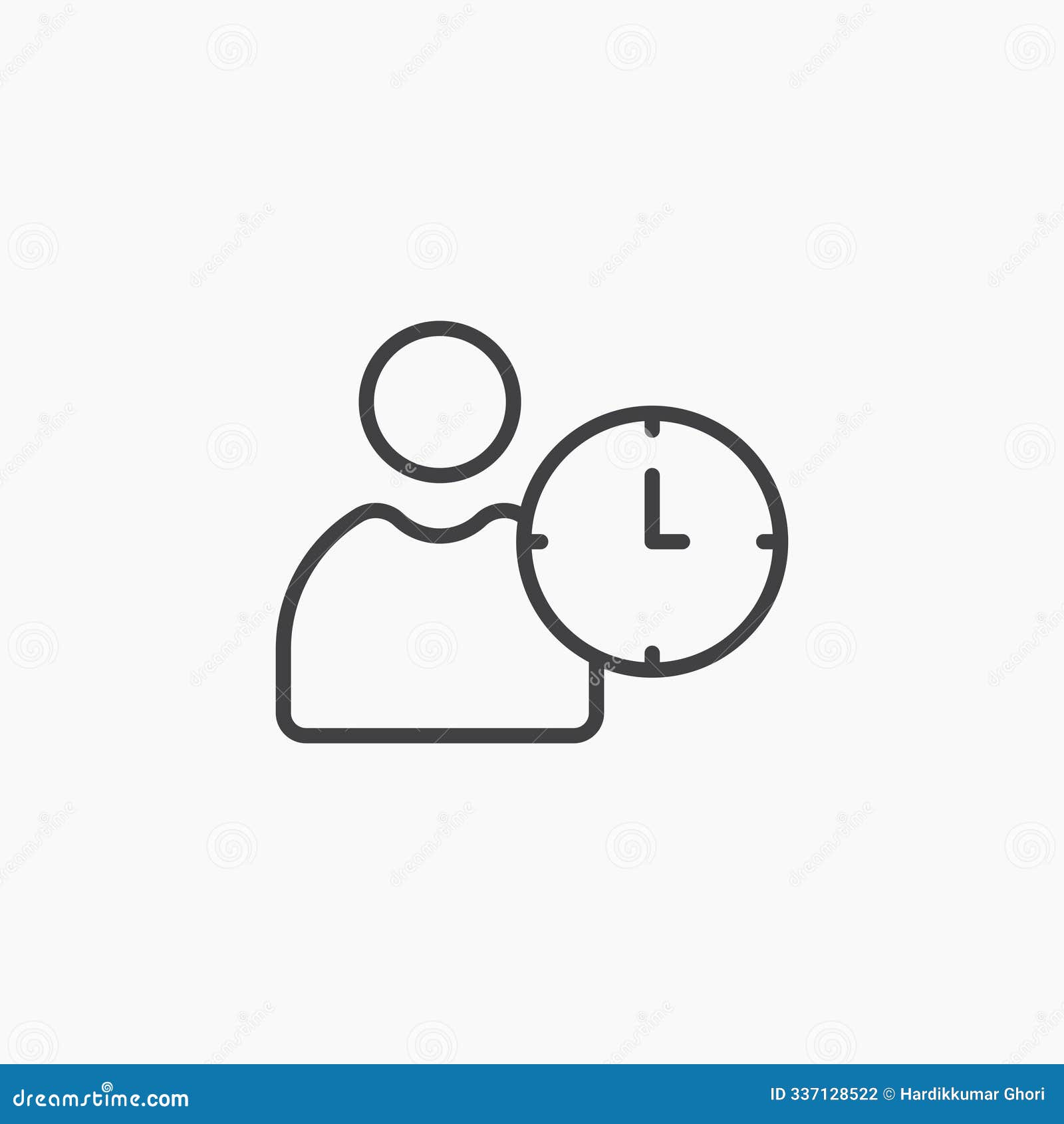 Office Hoursline in Thin Line Black Color. Flat Simple Vector Symbols ...