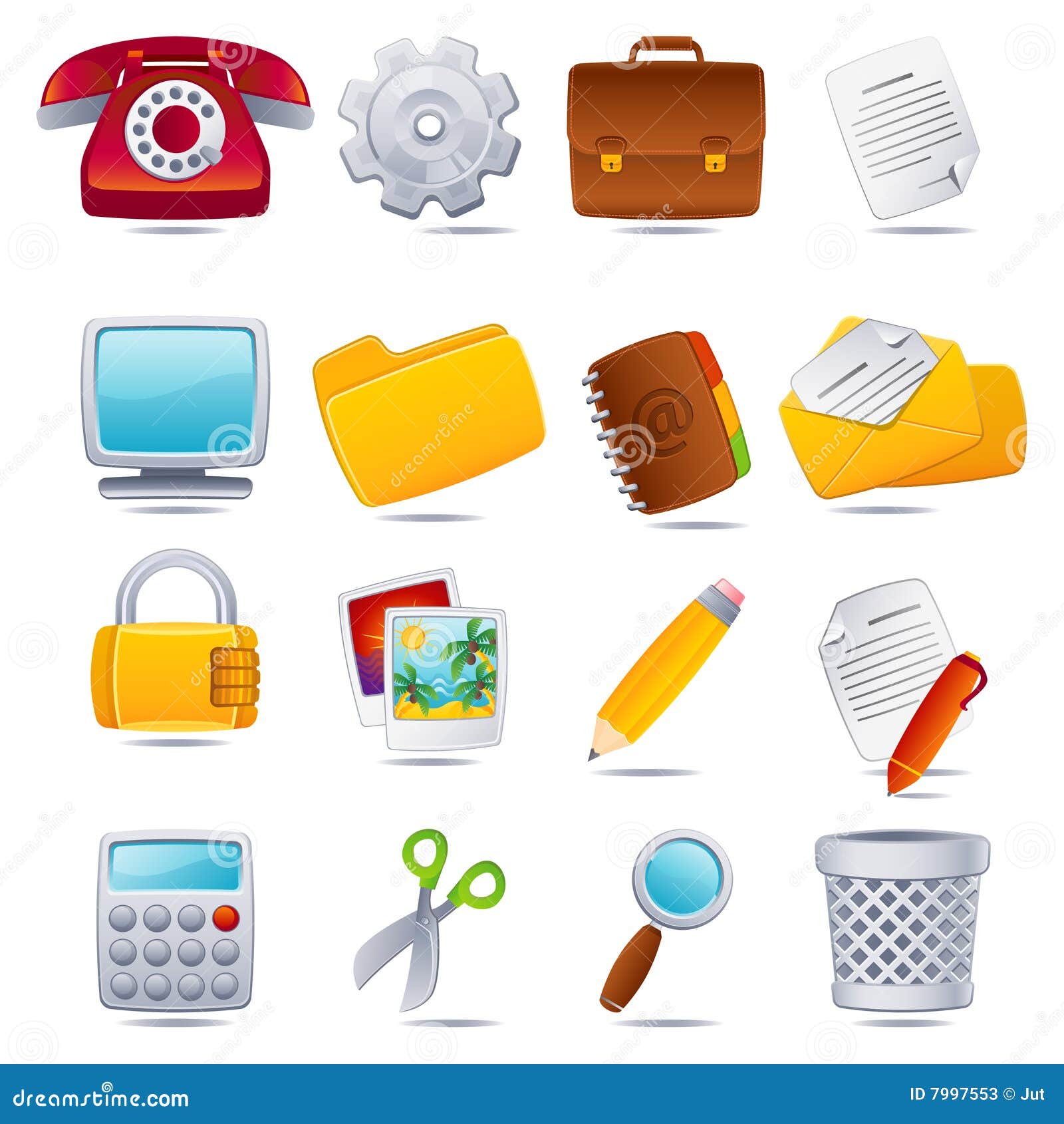 Office Icon Cartoon Vector | CartoonDealer.com #7997553