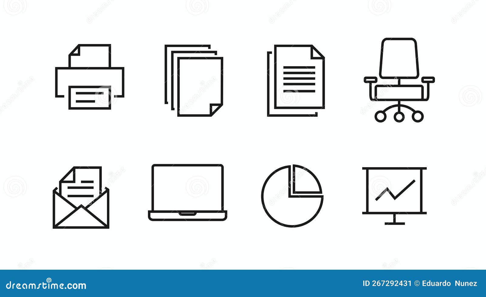 Office Icon Set. Vector Isolated Editable Set of Illustrations Stock ...