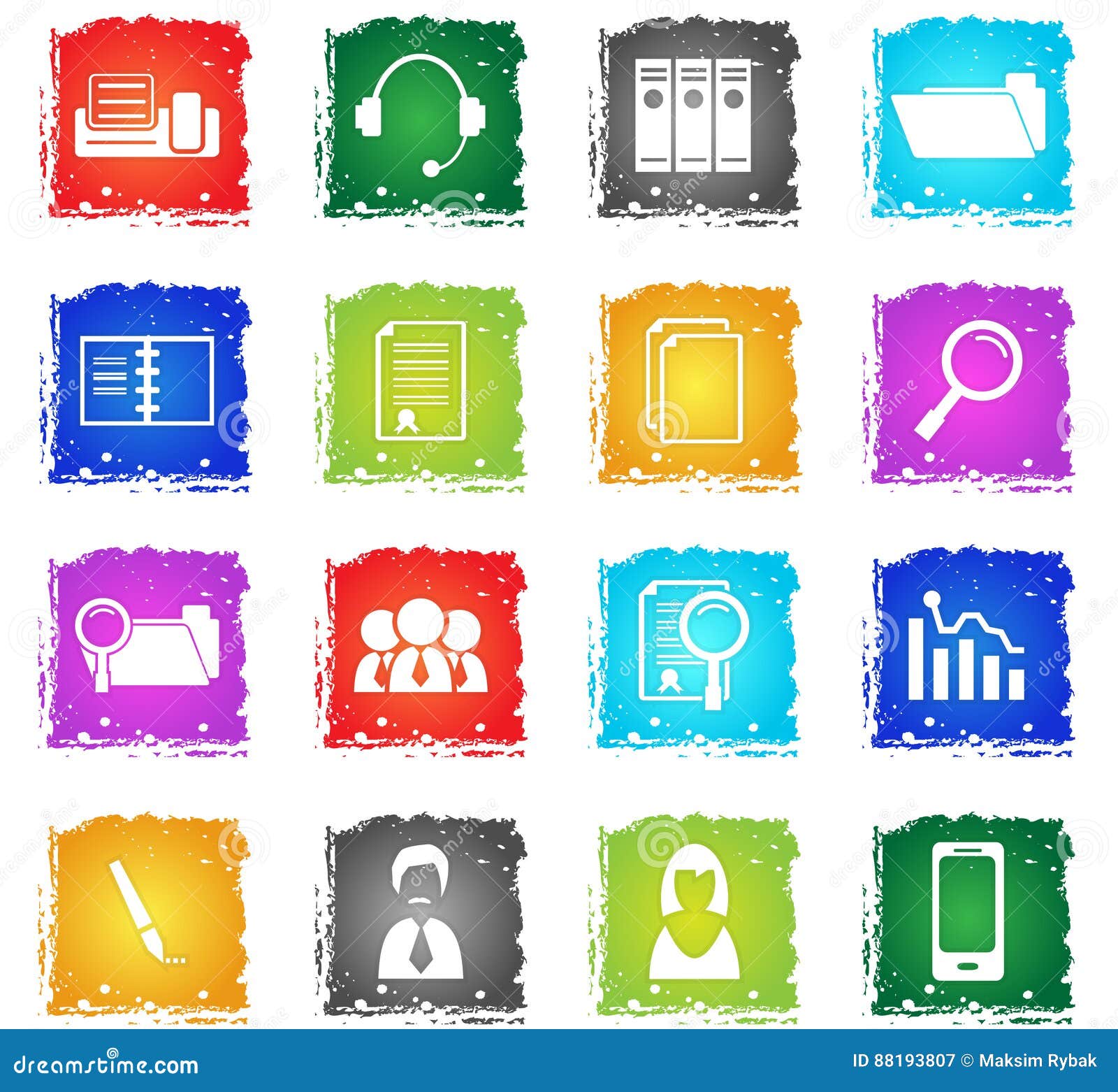 Office icon set stock illustration. Illustration of woman - 88193807