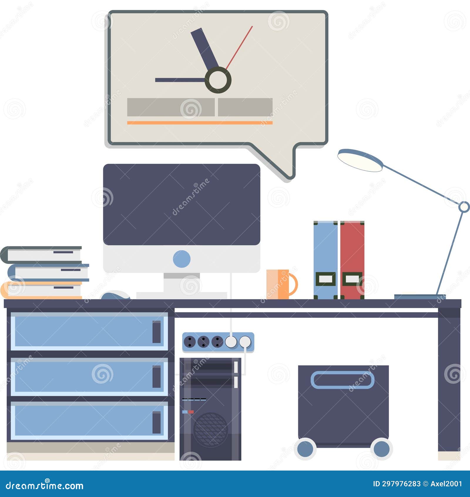 Office Icon Vector Workspace Isolated on White Stock Vector ...