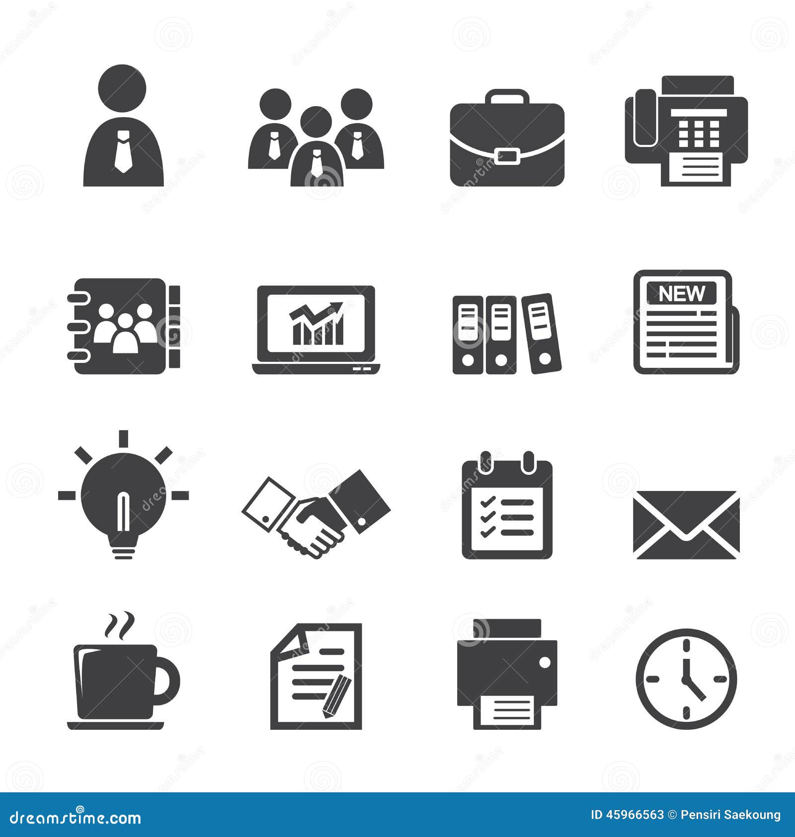 Office icon stock vector. Illustration of check, documents - 45966563