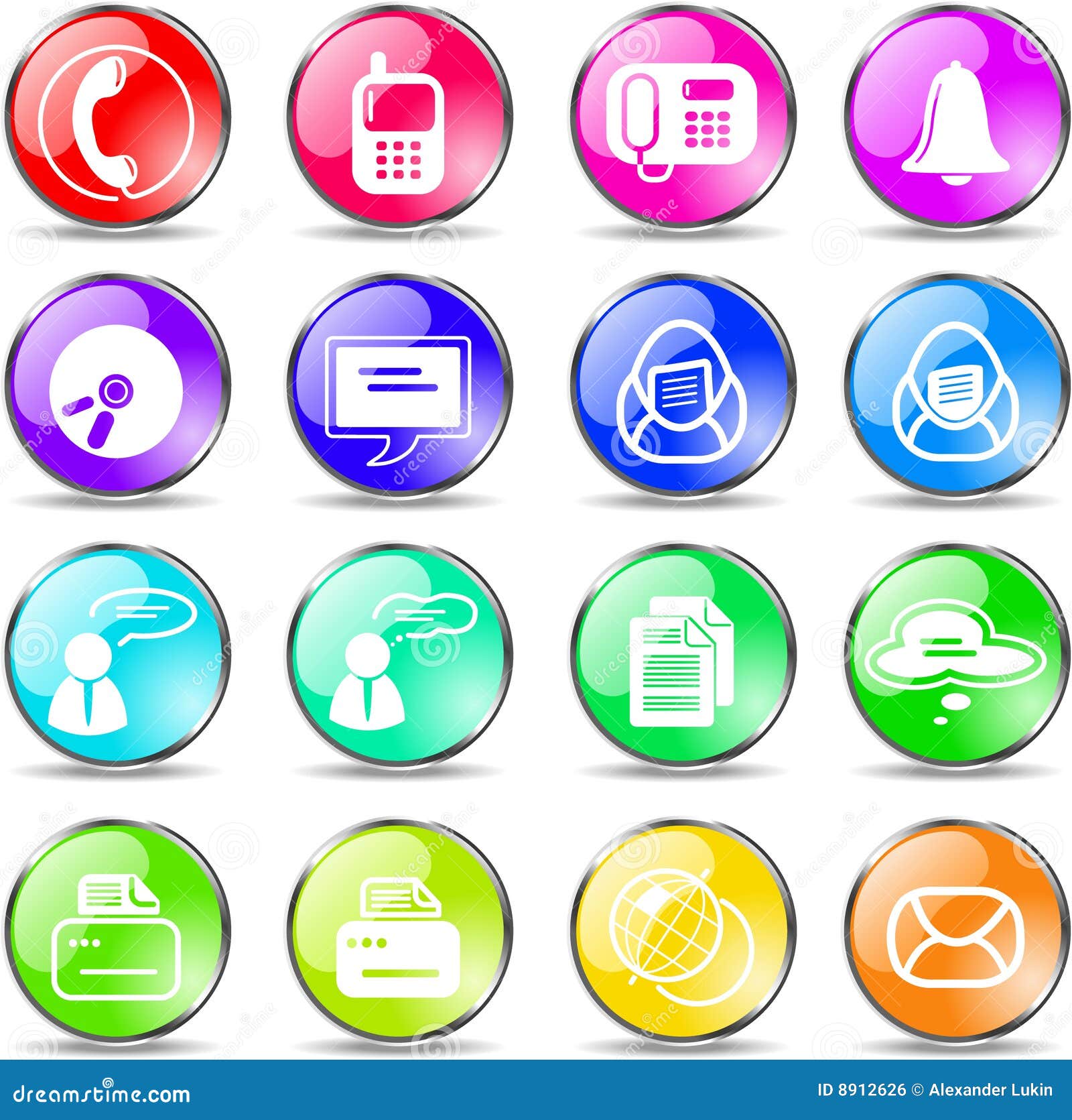 Office icons stock vector. Illustration of pictogram, internet - 8912626