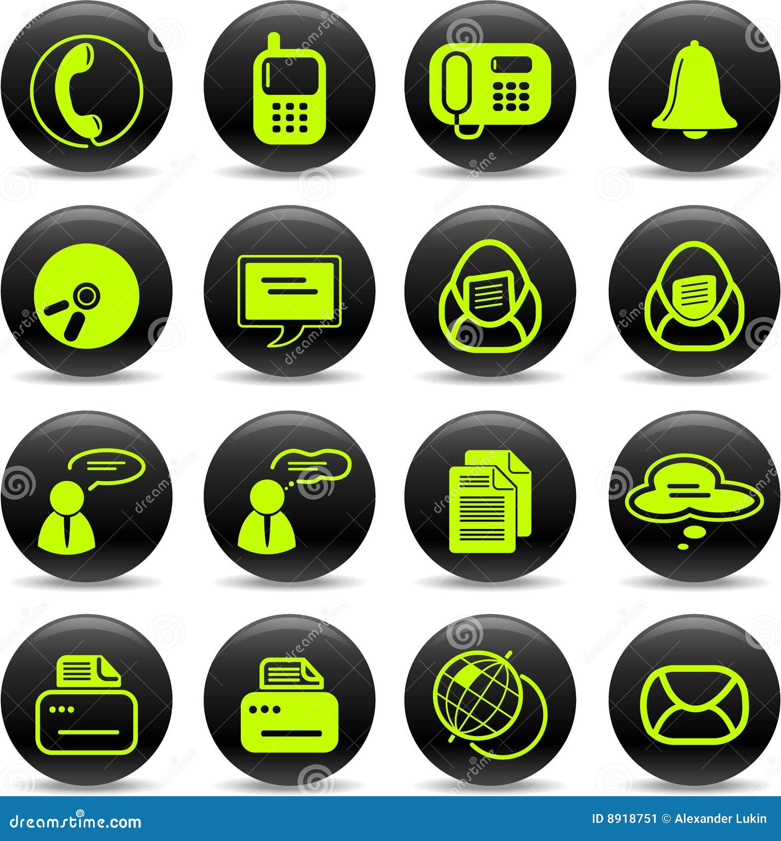 Office icons stock vector. Illustration of communications - 8918751