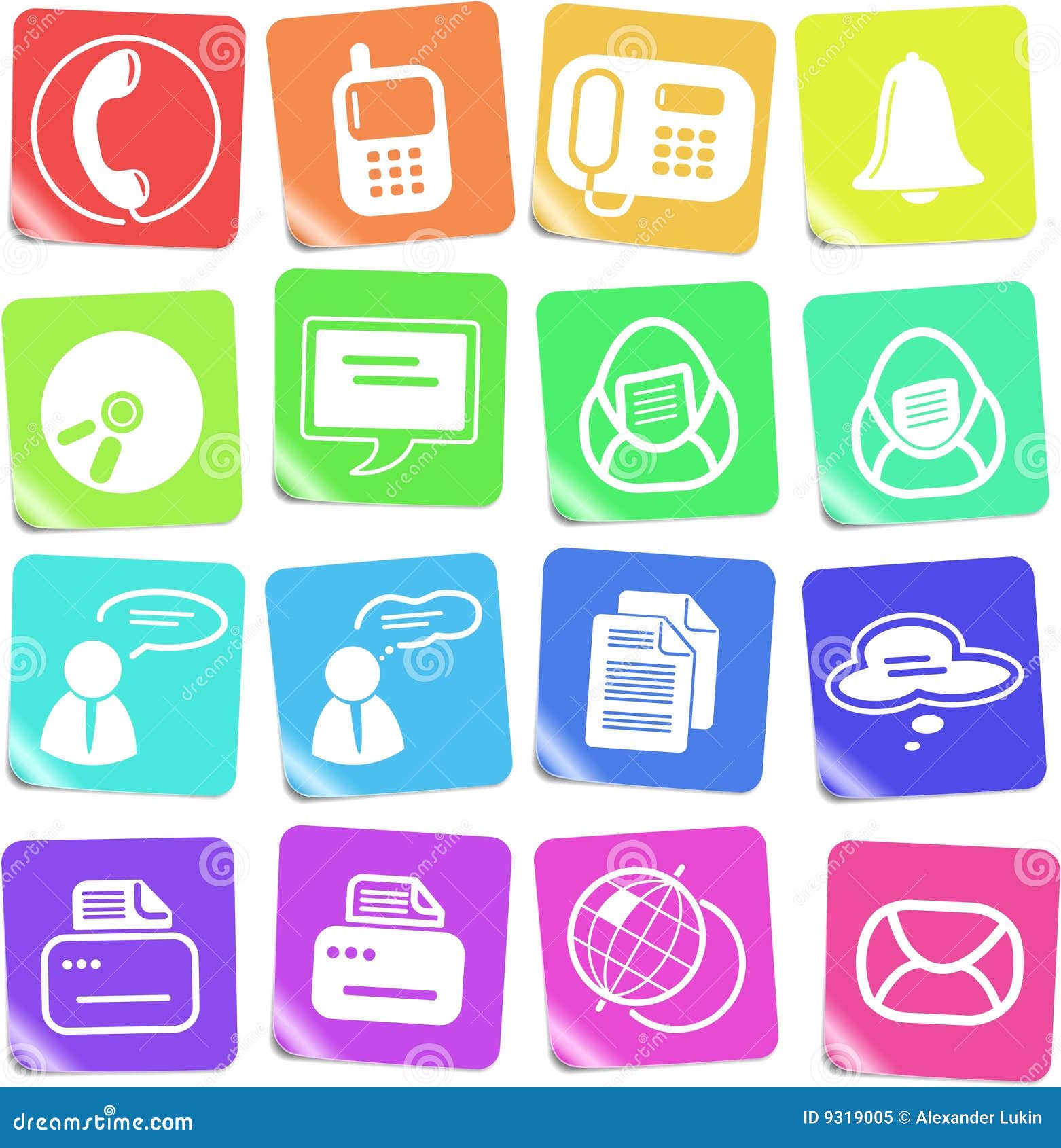 Office icons stock vector. Illustration of interface, connection - 9319005