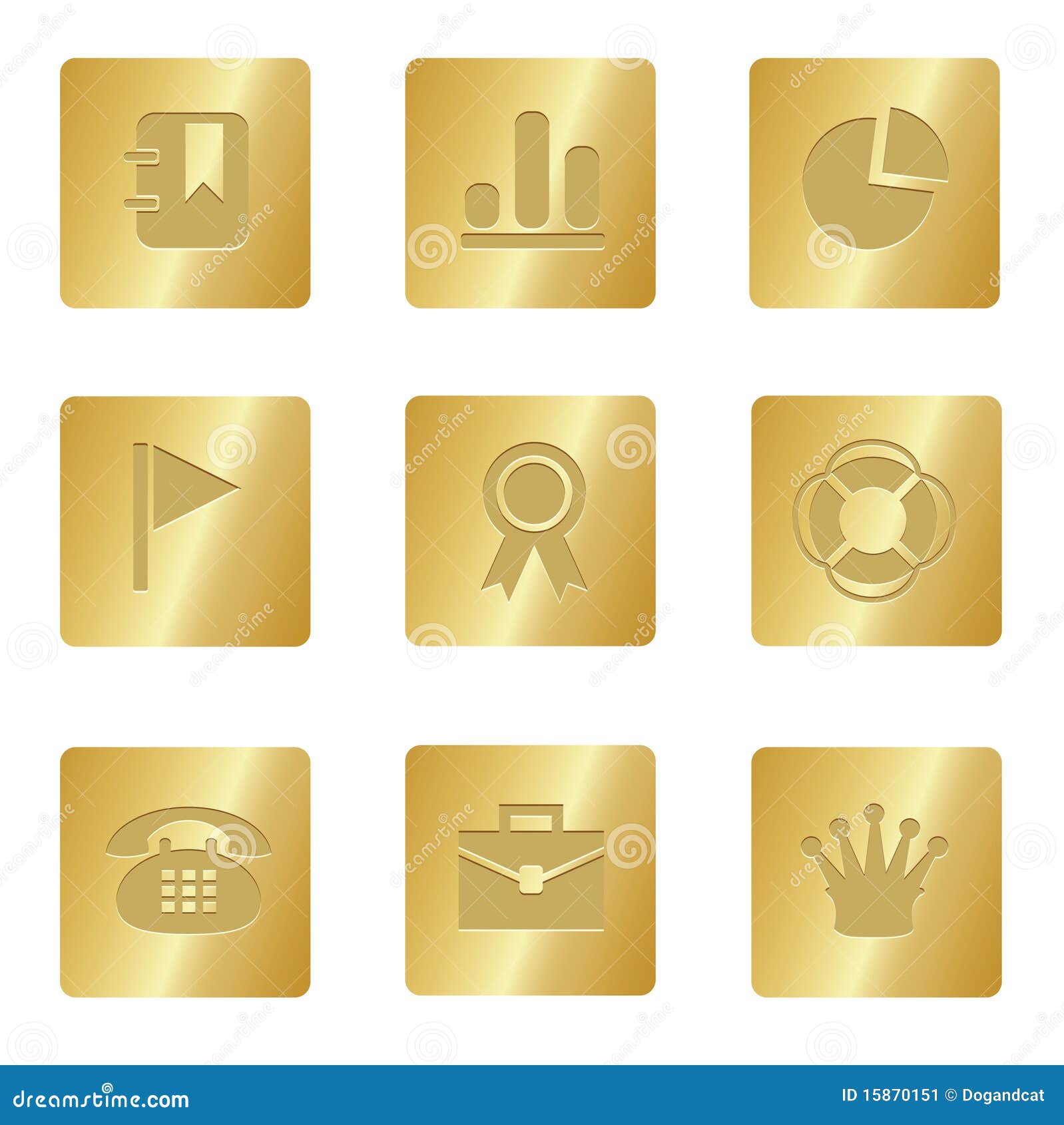 Office Icons | Bronze Square 04 Stock Vector - Illustration of network ...