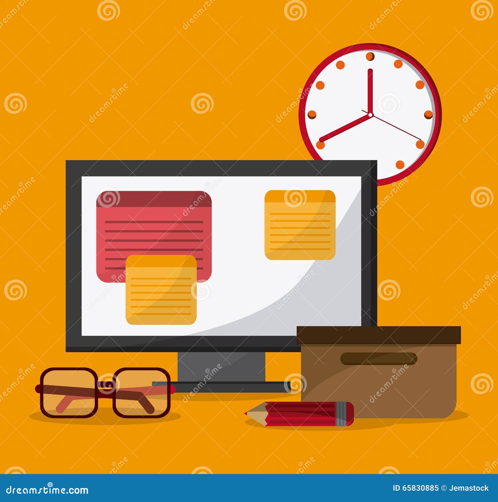 Office icons design stock vector. Illustration of office - 65830885