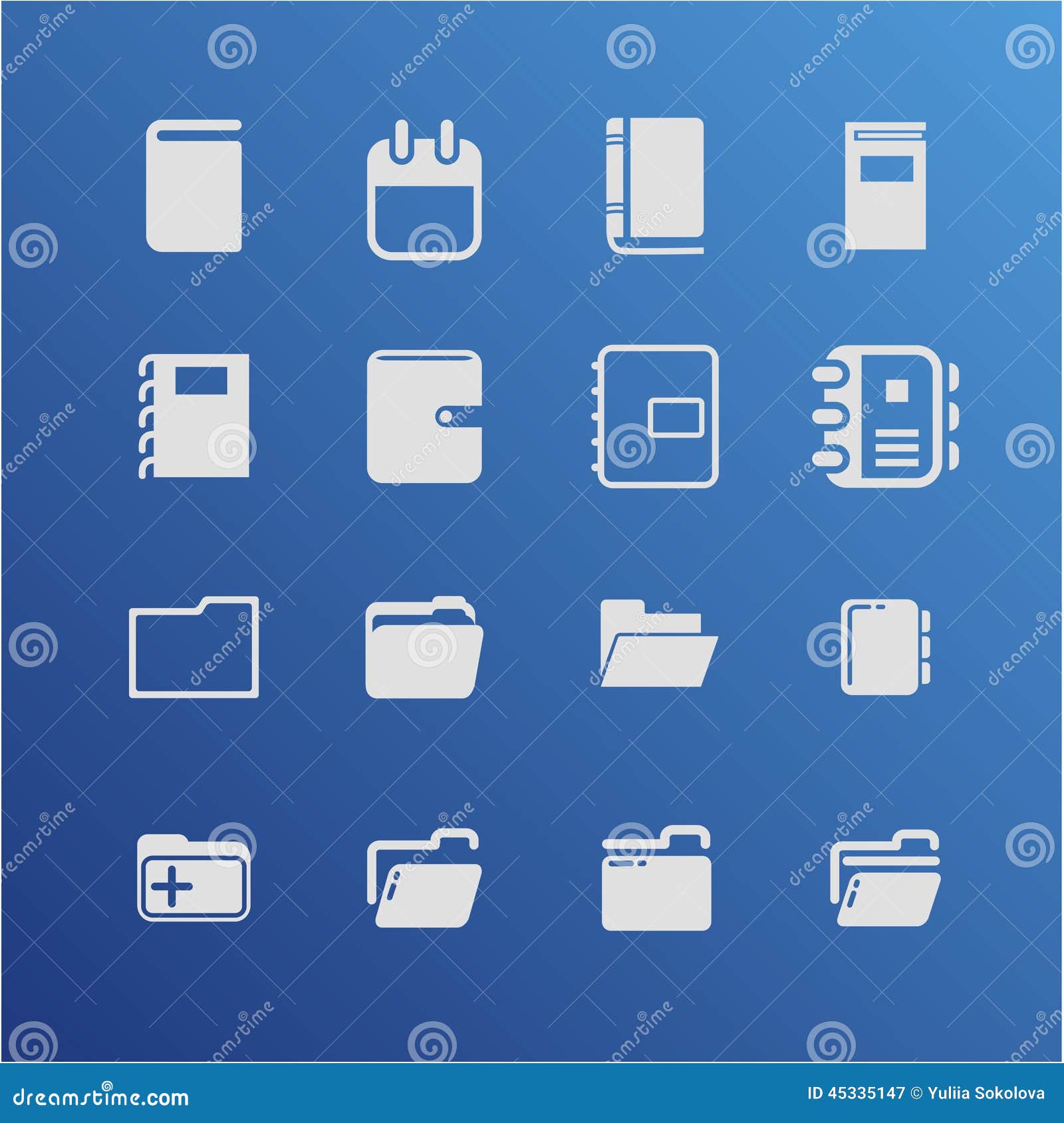 Office icons stock illustration. Illustration of folder - 45335147