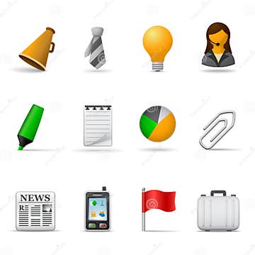 Office icons, part 2 stock vector. Illustration of marker - 12315753